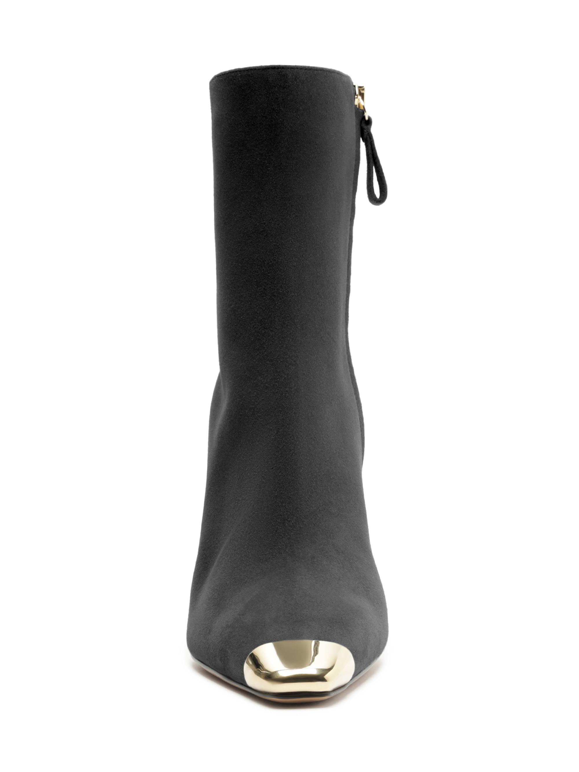 Shop Alexandre Birman Olivia Suede Curved-Heel Boots | Saks Fifth Avenue