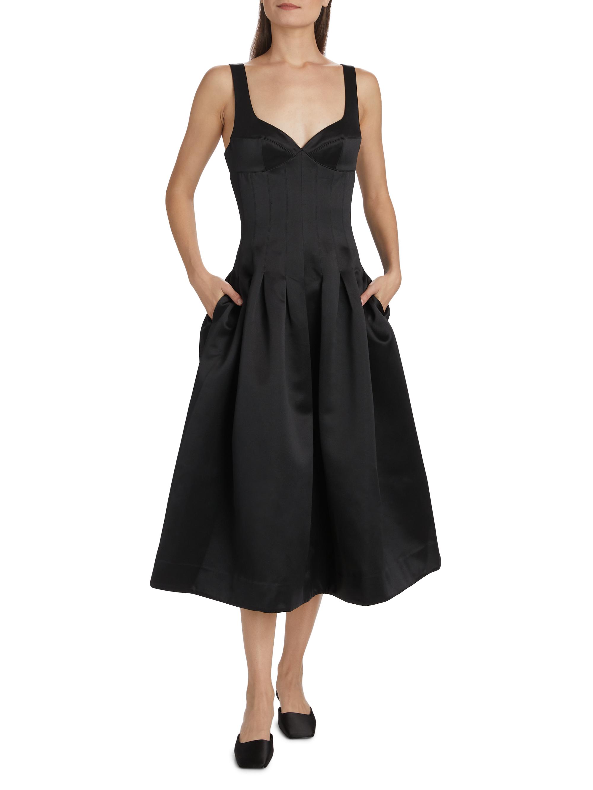 Shop Nicholas the Label Cory Corset-Waist Midi-Dress | Saks Fifth Avenue