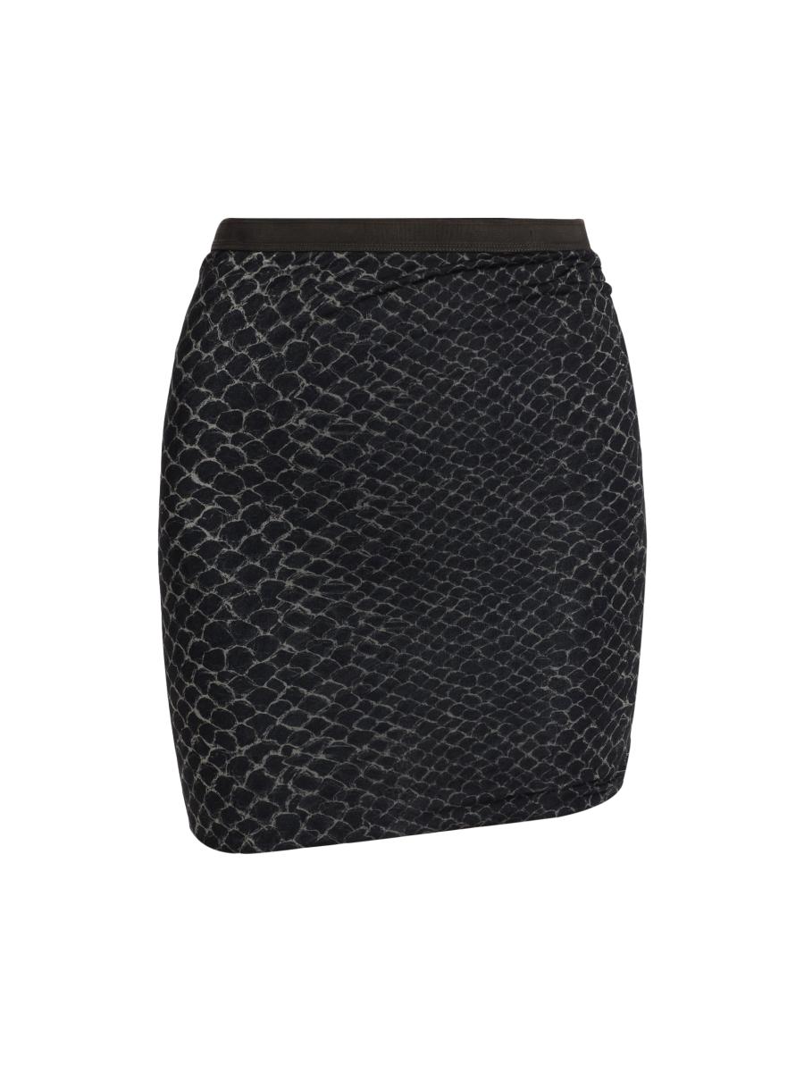 Rick Owens Gonna Jade Crocodile Miniskirt | Saks Fifth Avenue