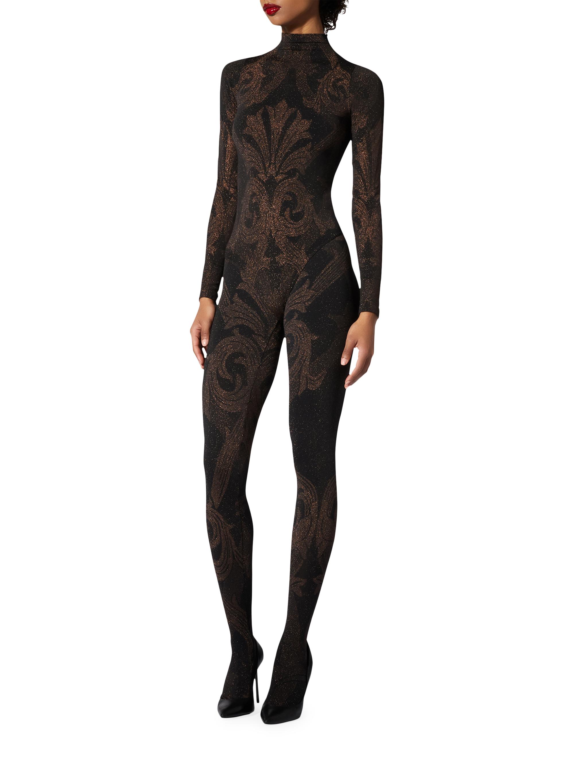 Wolford Etro X Wolford Shiny Patterned Metallic Jacquard Tights | Saks ...