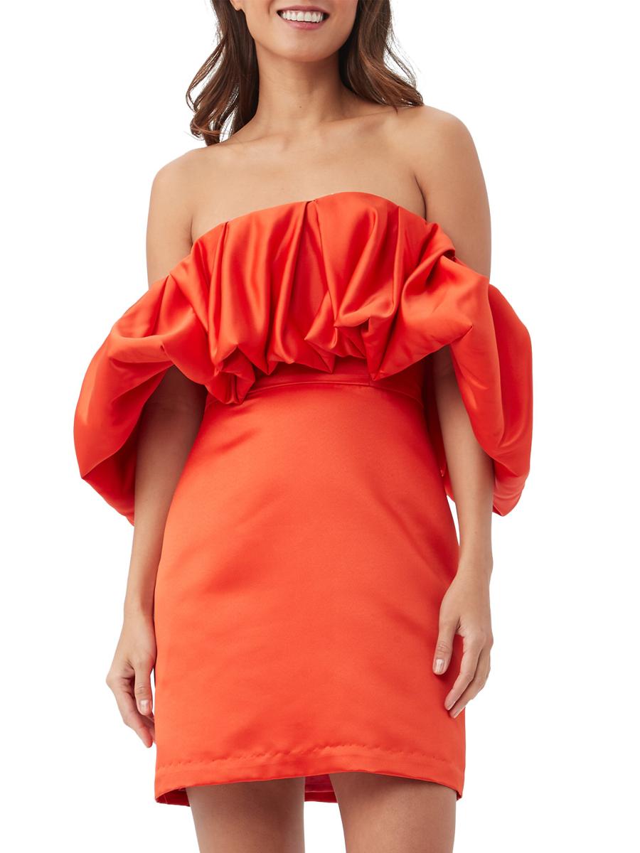 Trina Turk Nia Bubble Off-The-Shoulder Dress | Saks Fifth Avenue