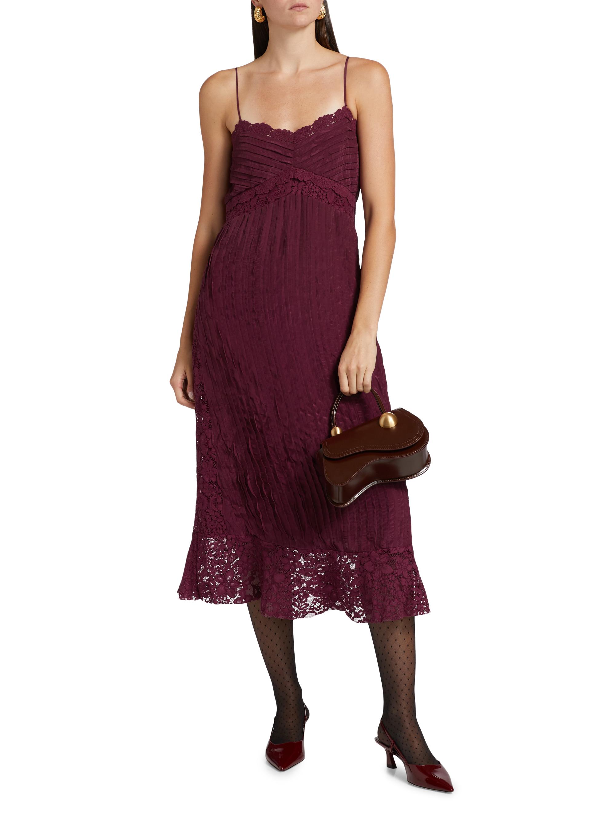 Farm Rio Lace Sleeveless Midi-Dress | Saks Fifth Avenue