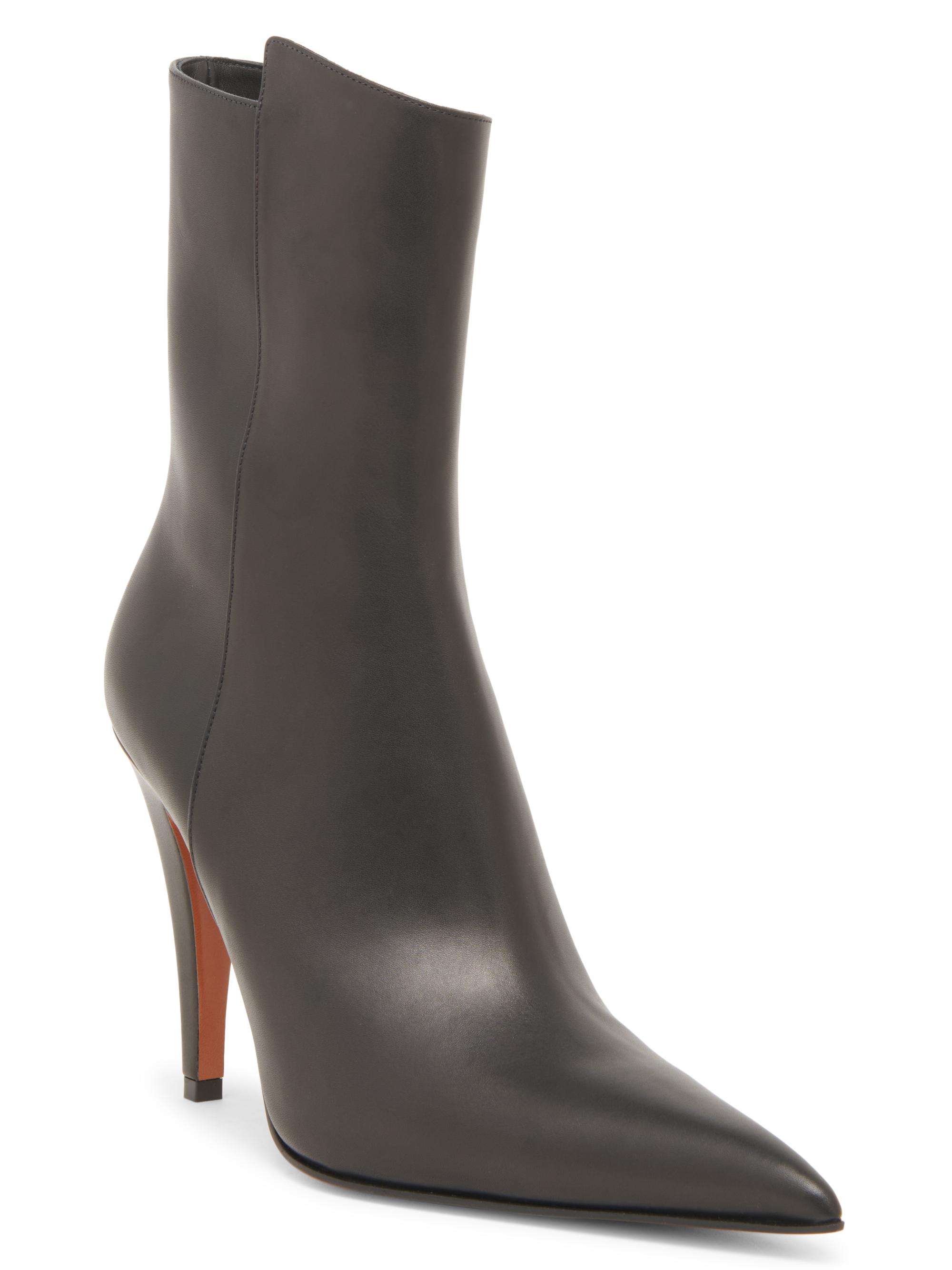 Shop McQueen 105MM Leather Half Boots | Saks Fifth Avenue