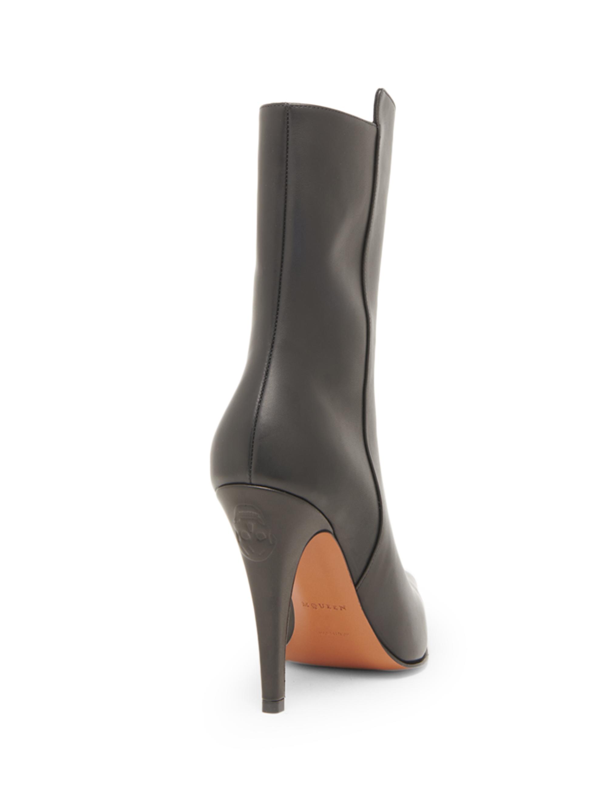 Shop McQueen 105MM Leather Half Boots | Saks Fifth Avenue
