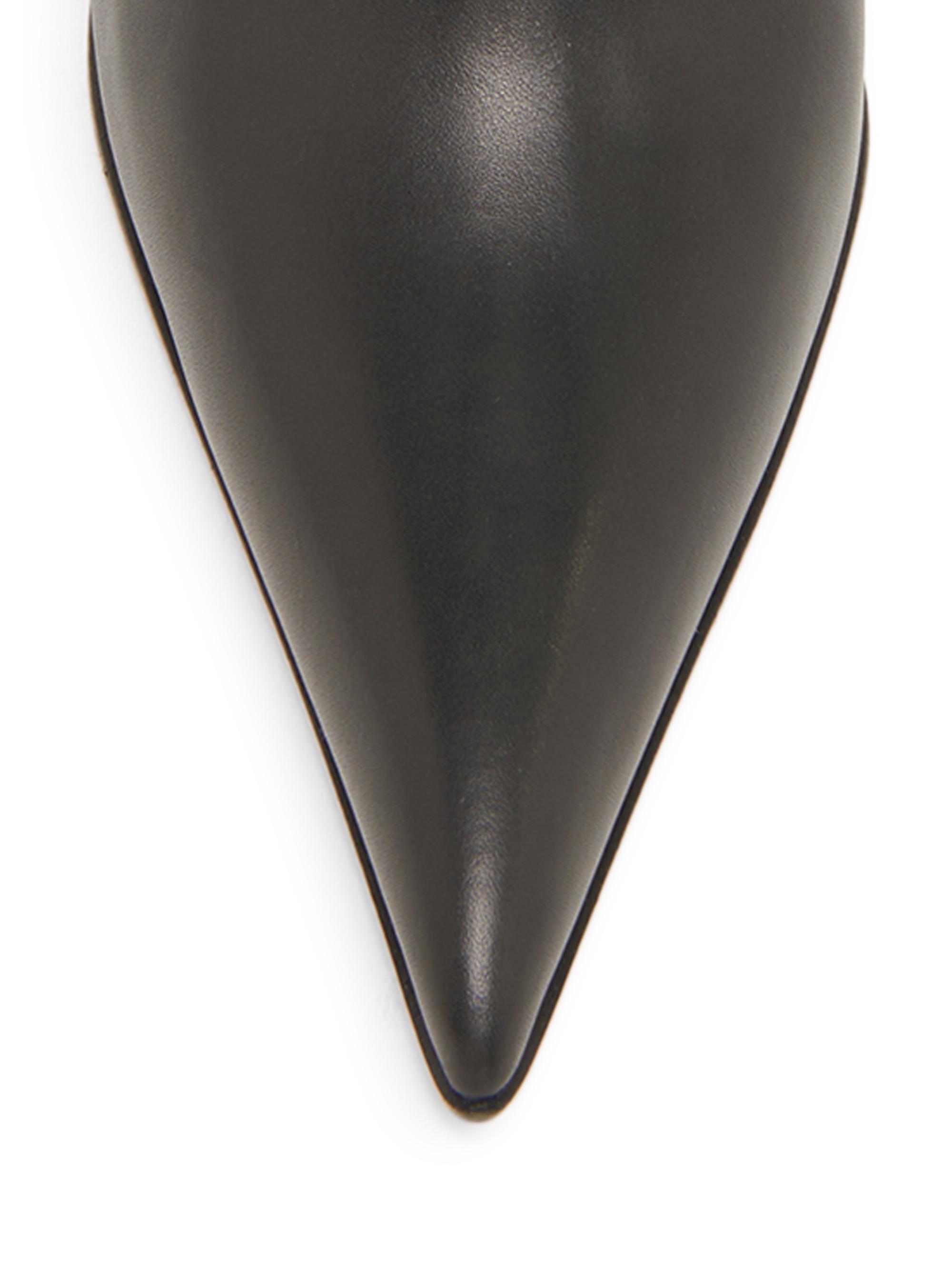 Shop McQueen 105MM Leather Half Boots | Saks Fifth Avenue