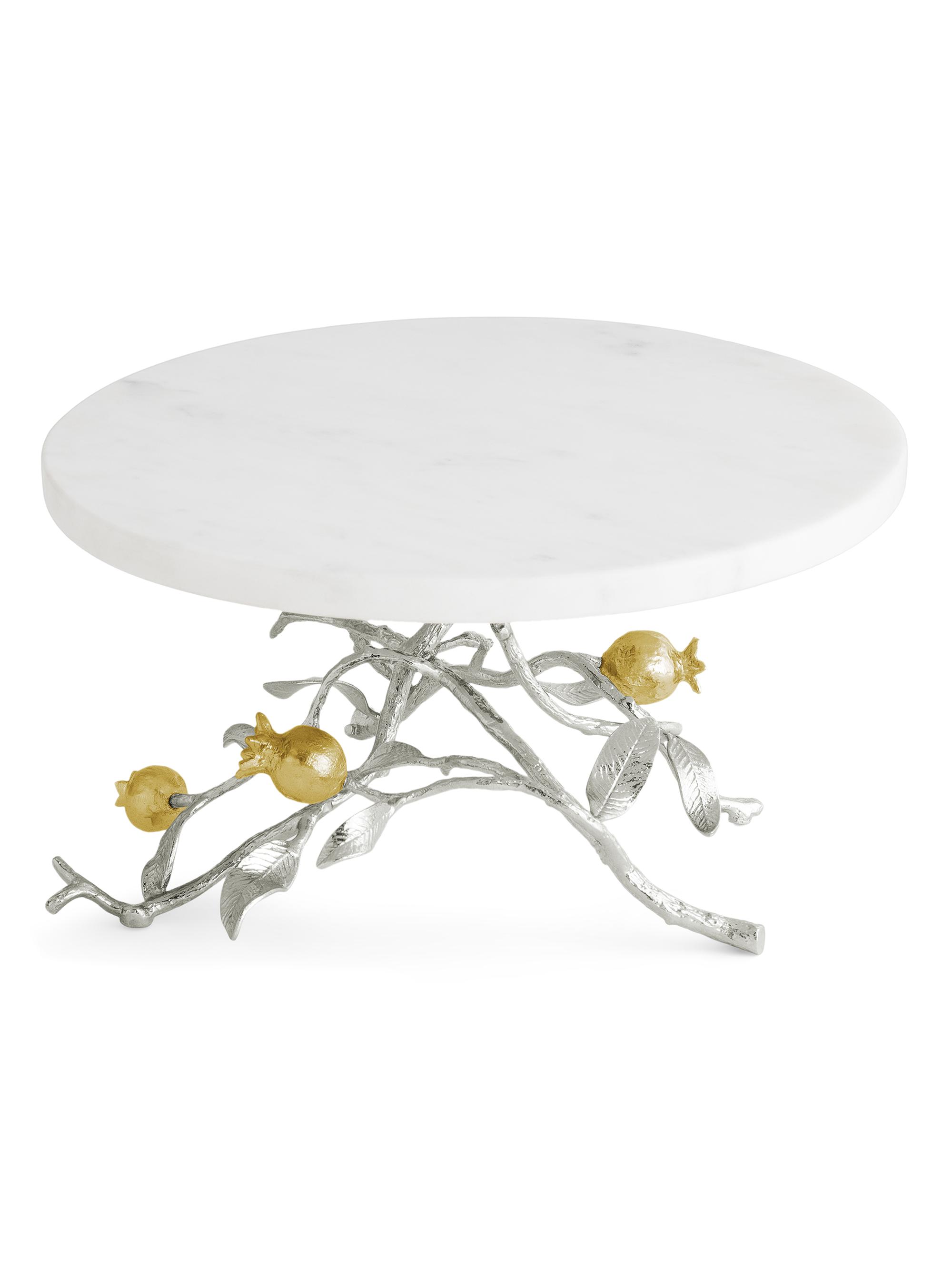 Michael Aram Pomegranate Silver & Gold Cake Stand | Saks Fifth Avenue
