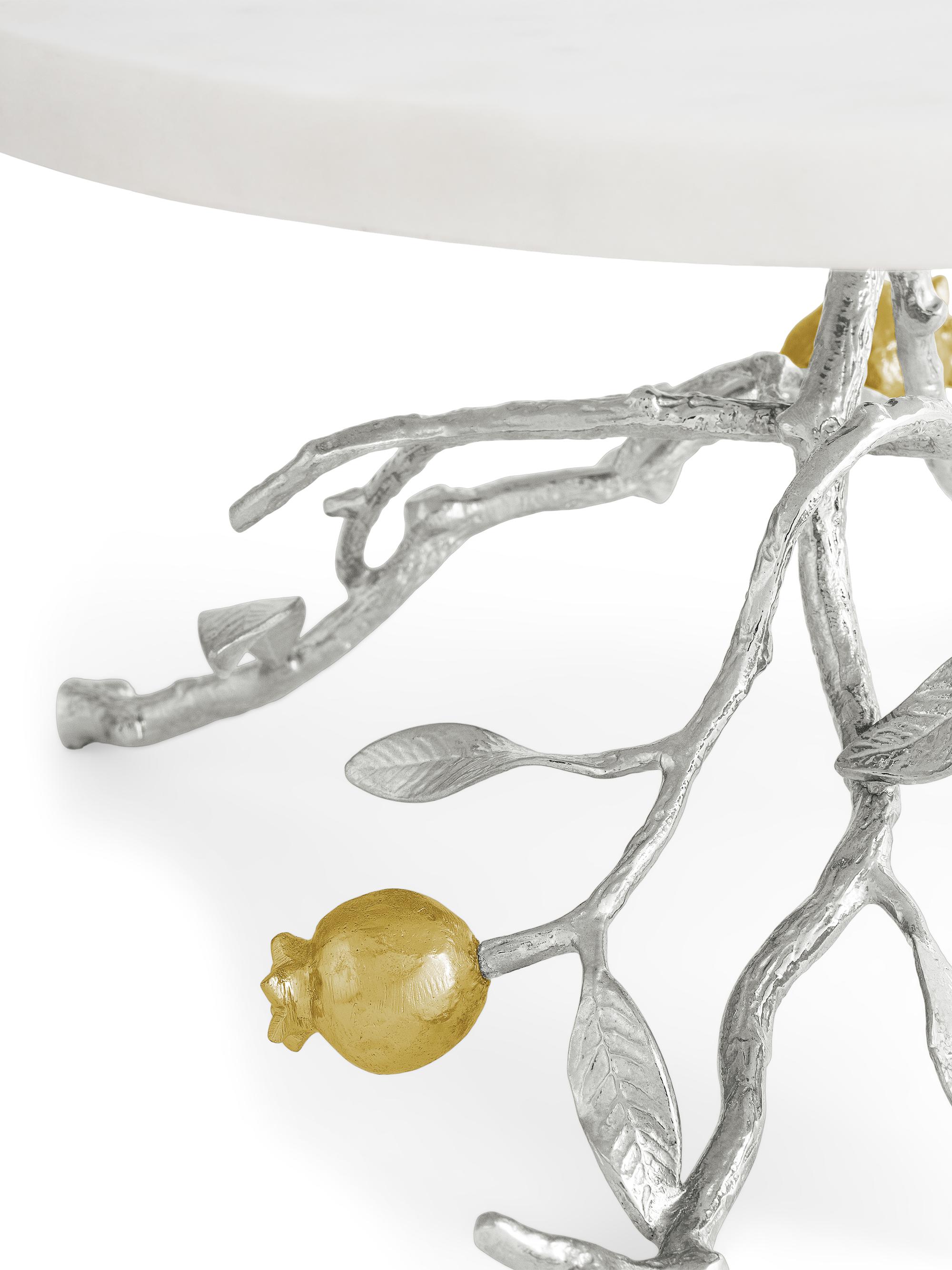 Michael Aram Pomegranate Silver & Gold Cake Stand | Saks Fifth Avenue
