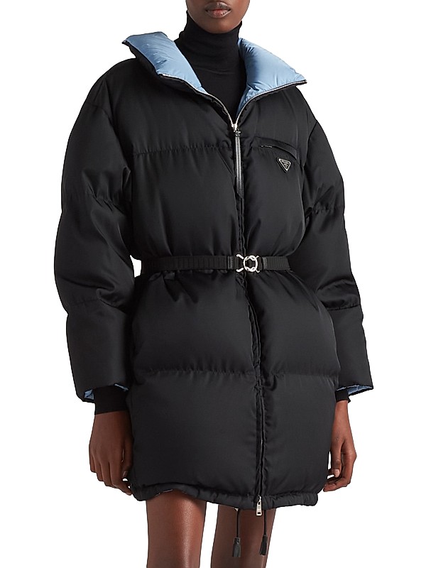 Shop Prada Re-Nylon Gabardine Hooded Down Coat | Saks Fifth Shop Prada Re-Nylon Gabardine Hooded Down Coat | Saks Fifth
