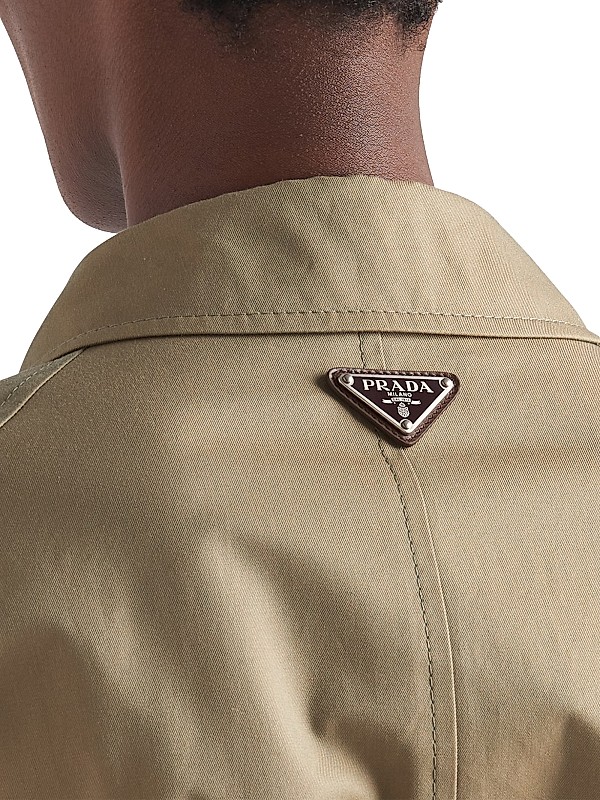 Shop Prada Single-Breasted Cotton Twill Trench Coat | Saks Shop Prada Single-Breasted Cotton Twill Trench Coat | Saks