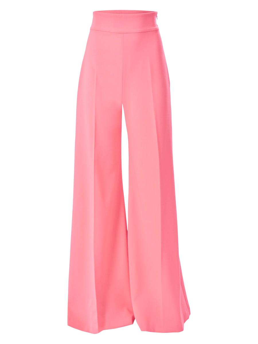 Shop Carolina Herrera Stretch Wool High-Rise Wide-Leg Pants | Saks ...