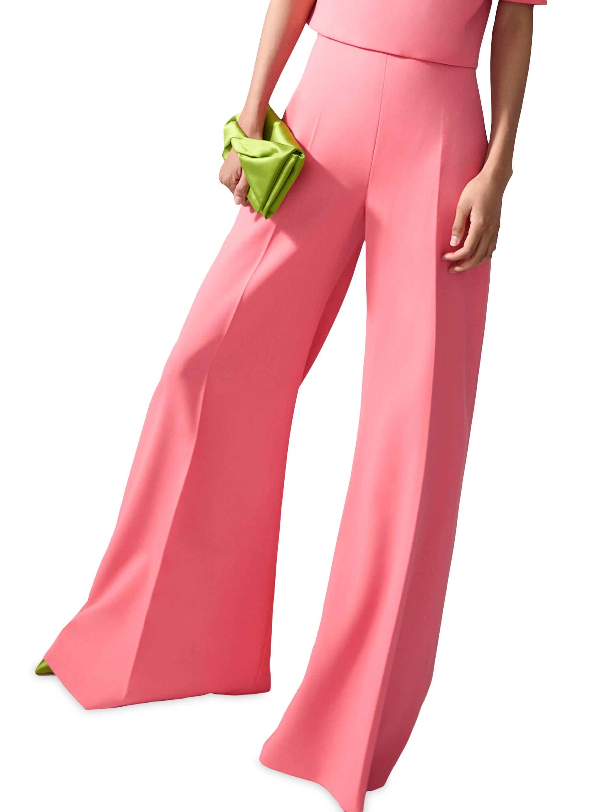 Shop Carolina Herrera Stretch Wool High-Rise Wide-Leg Pants | Saks ...