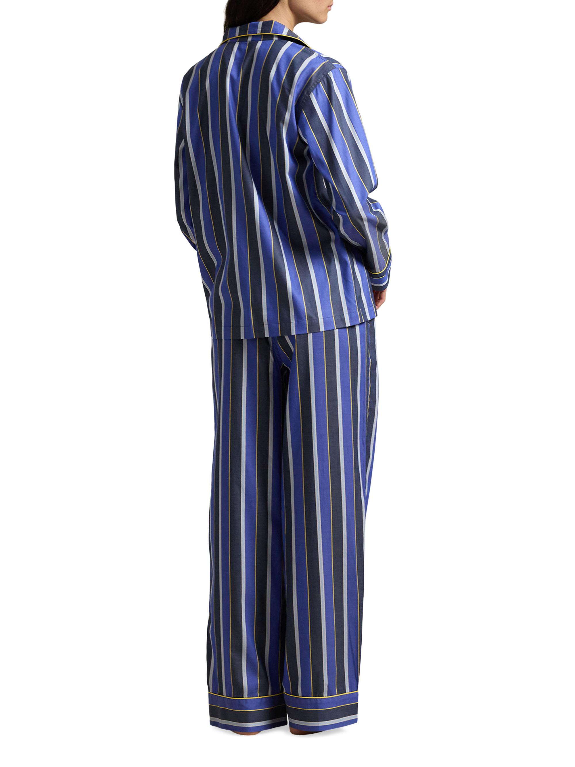 Polo Ralph Lauren Cricket Stripe Madison Striped Cotton-Blend Pajamas ...
