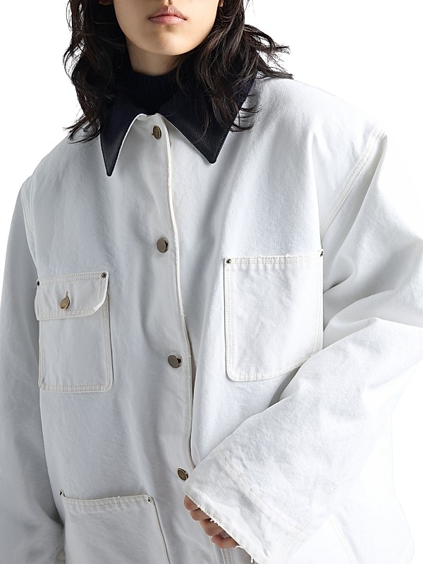 Shop Prada Canvas Blouson Jacket | Saks Fifth Avenue Shop Prada Canvas Blouson Jacket | Saks Fifth Avenue