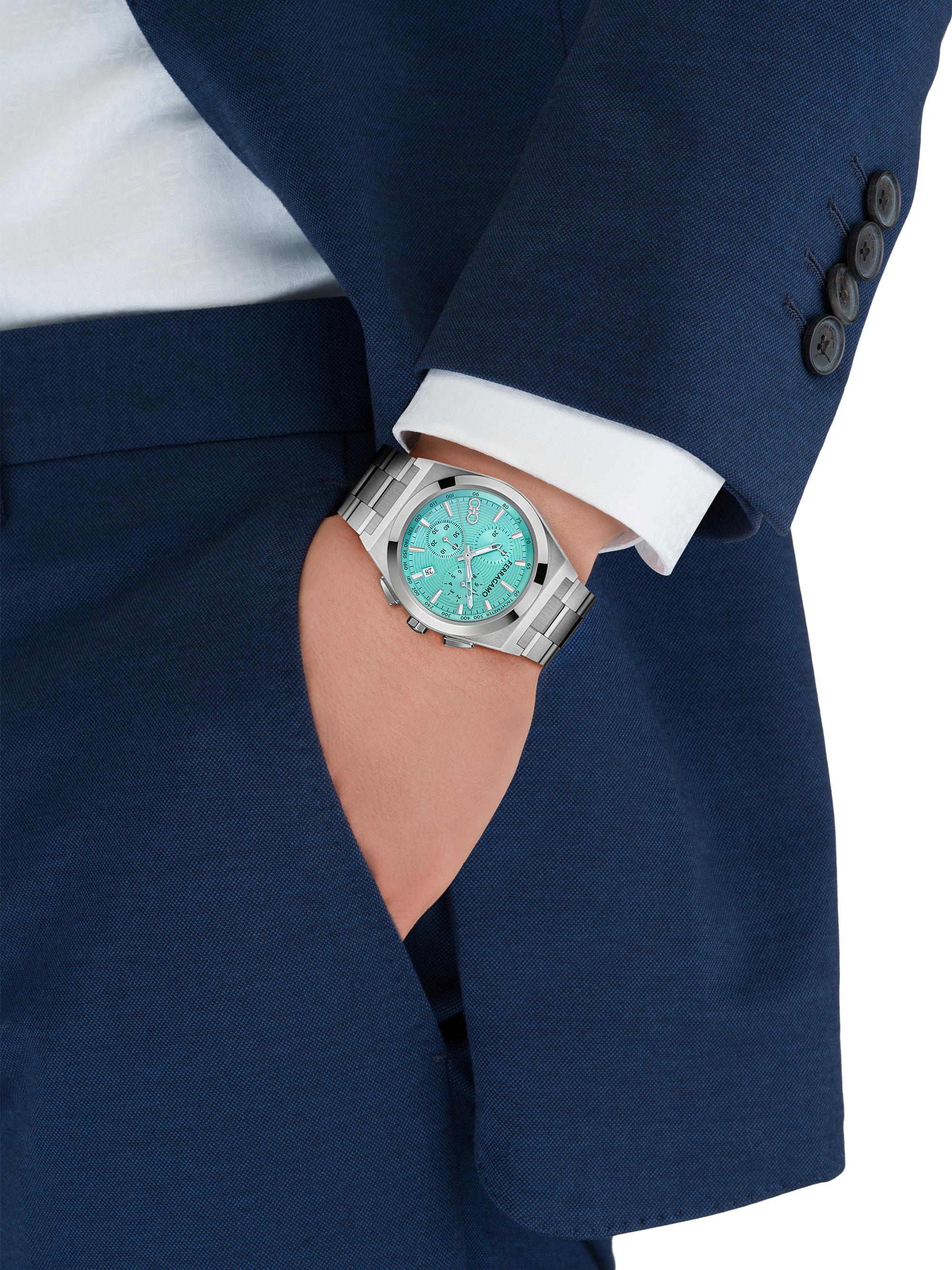 FERRAGAMO Vega Upper East Chrono Stainless Steel Bracelet Watch/40MM ...