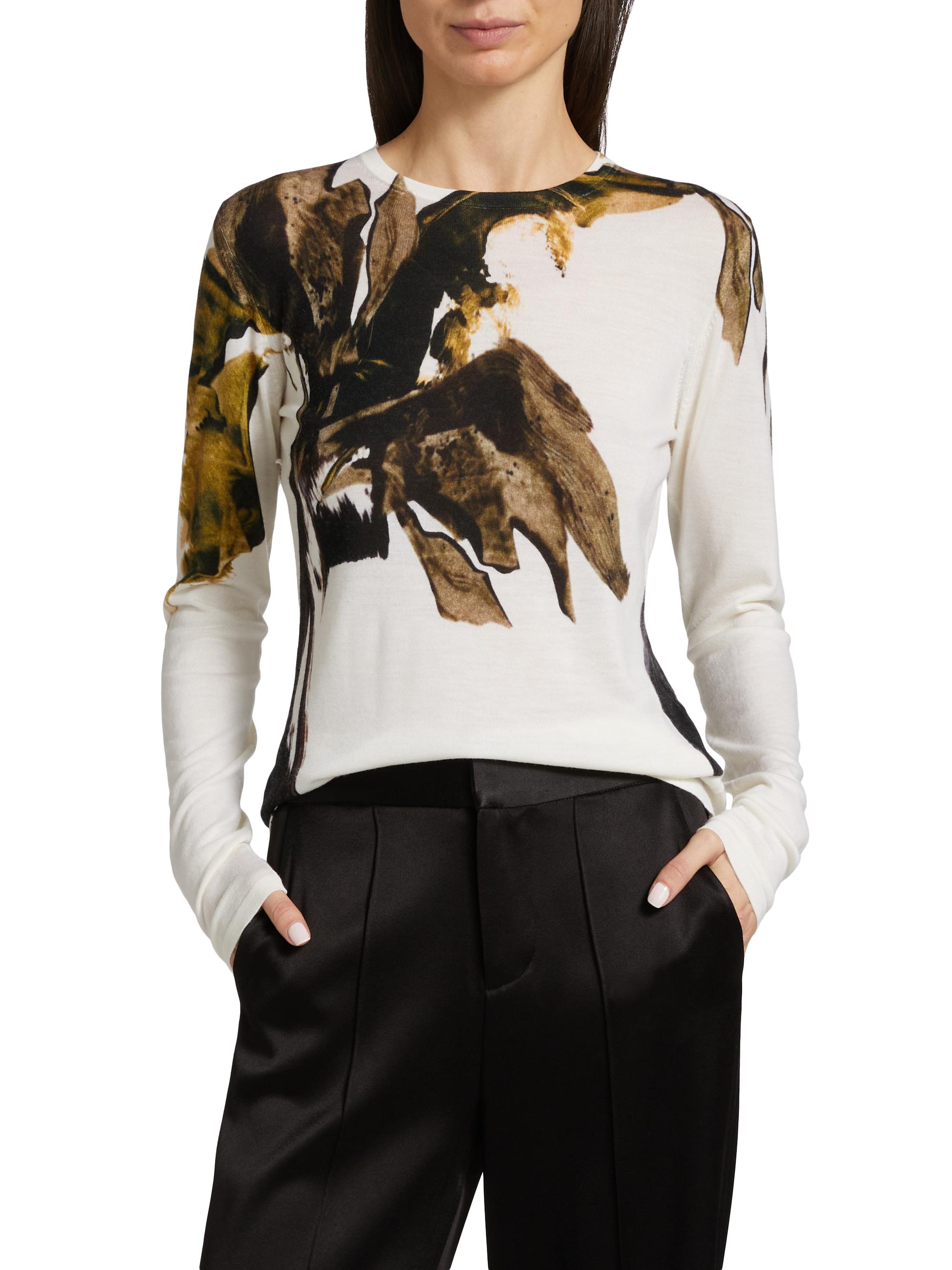 Jason Wu Collection Brushstroke Wool Crewneck Sweater | Saks Fifth Avenue