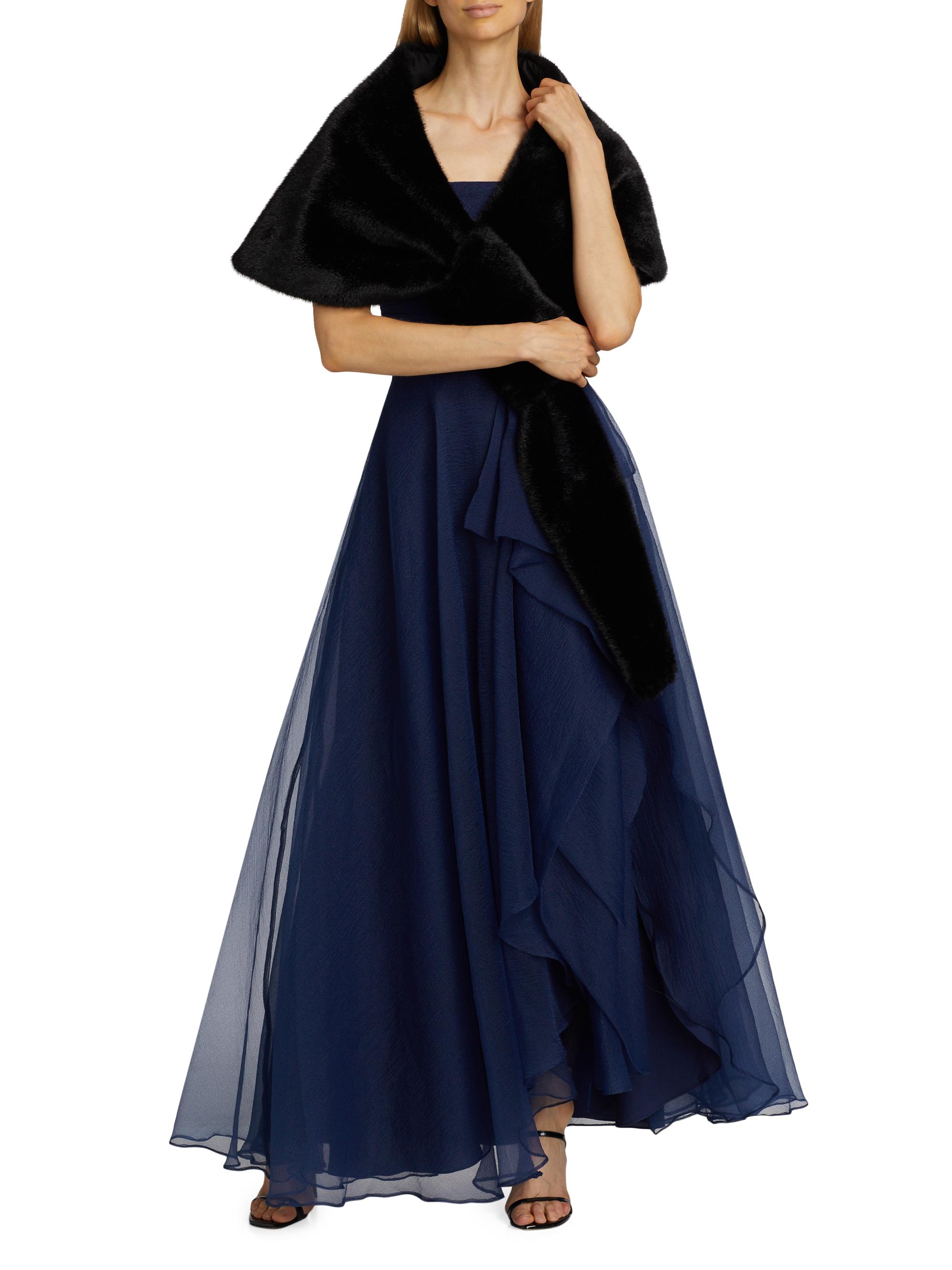 Theia Faux Fur Draped Stole | Saks Fifth Avenue