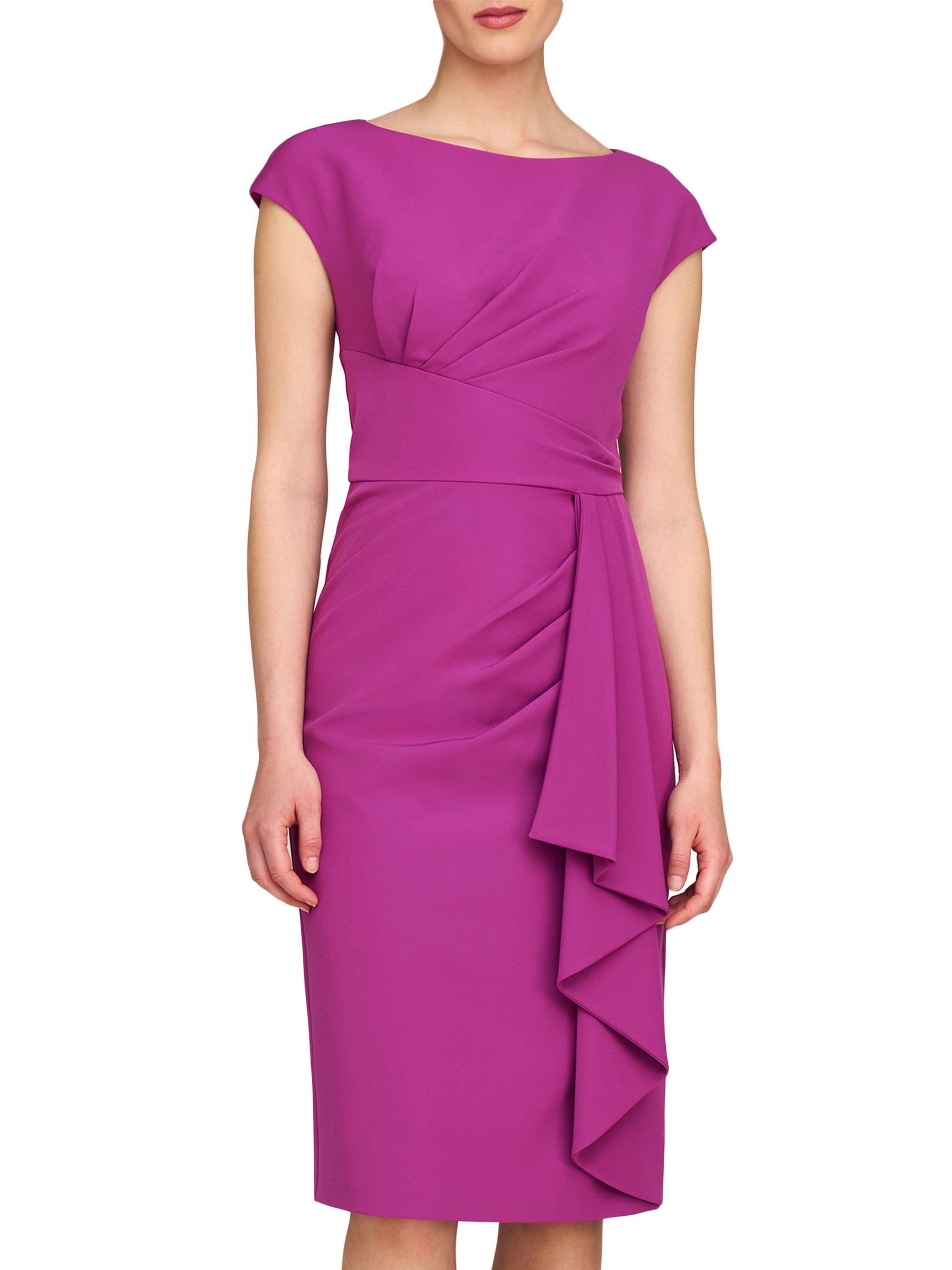Kay Unger Linden Draped Crepe Cocktail Dress | Saks Fifth Avenue