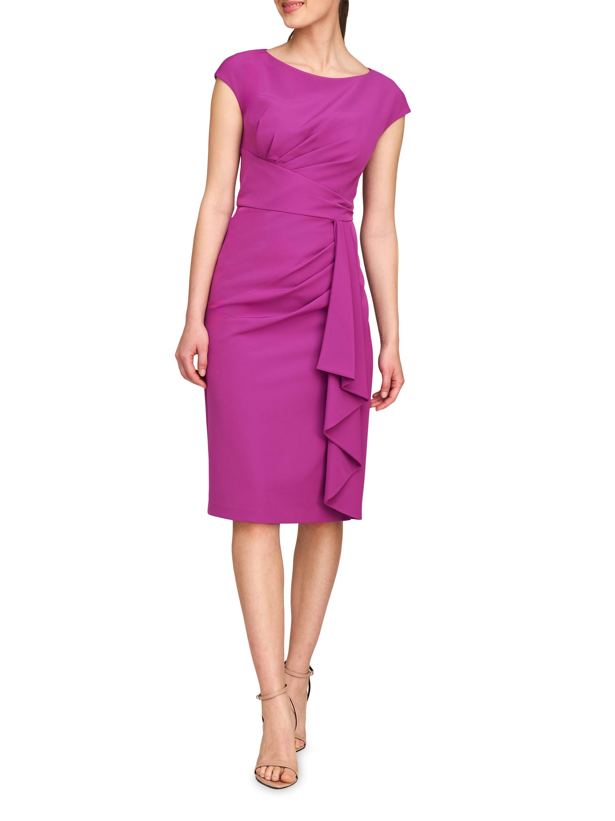 Kay Unger Linden Draped Crepe Cocktail Dress | Saks Fifth Avenue