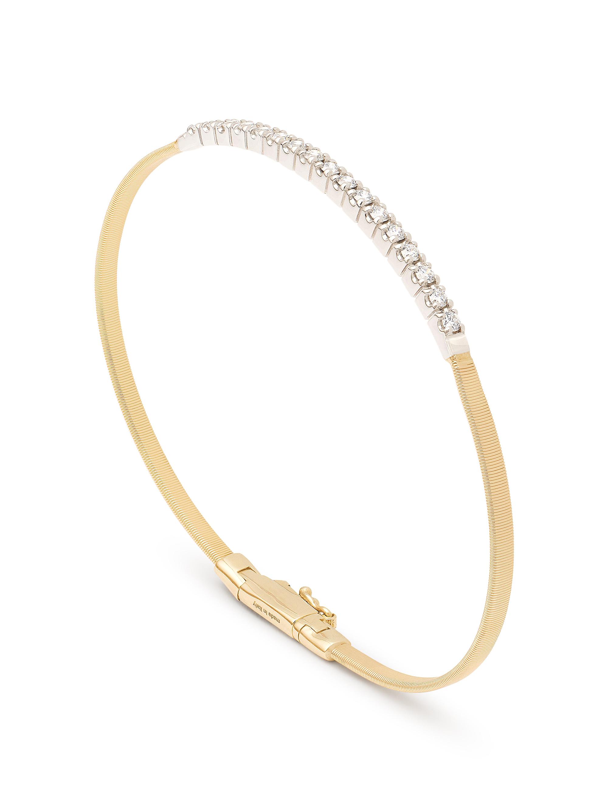Marco Bicego Masai Two-Tone 18K Gold & 0.44 TCW Diamond Coil Bracelet ...