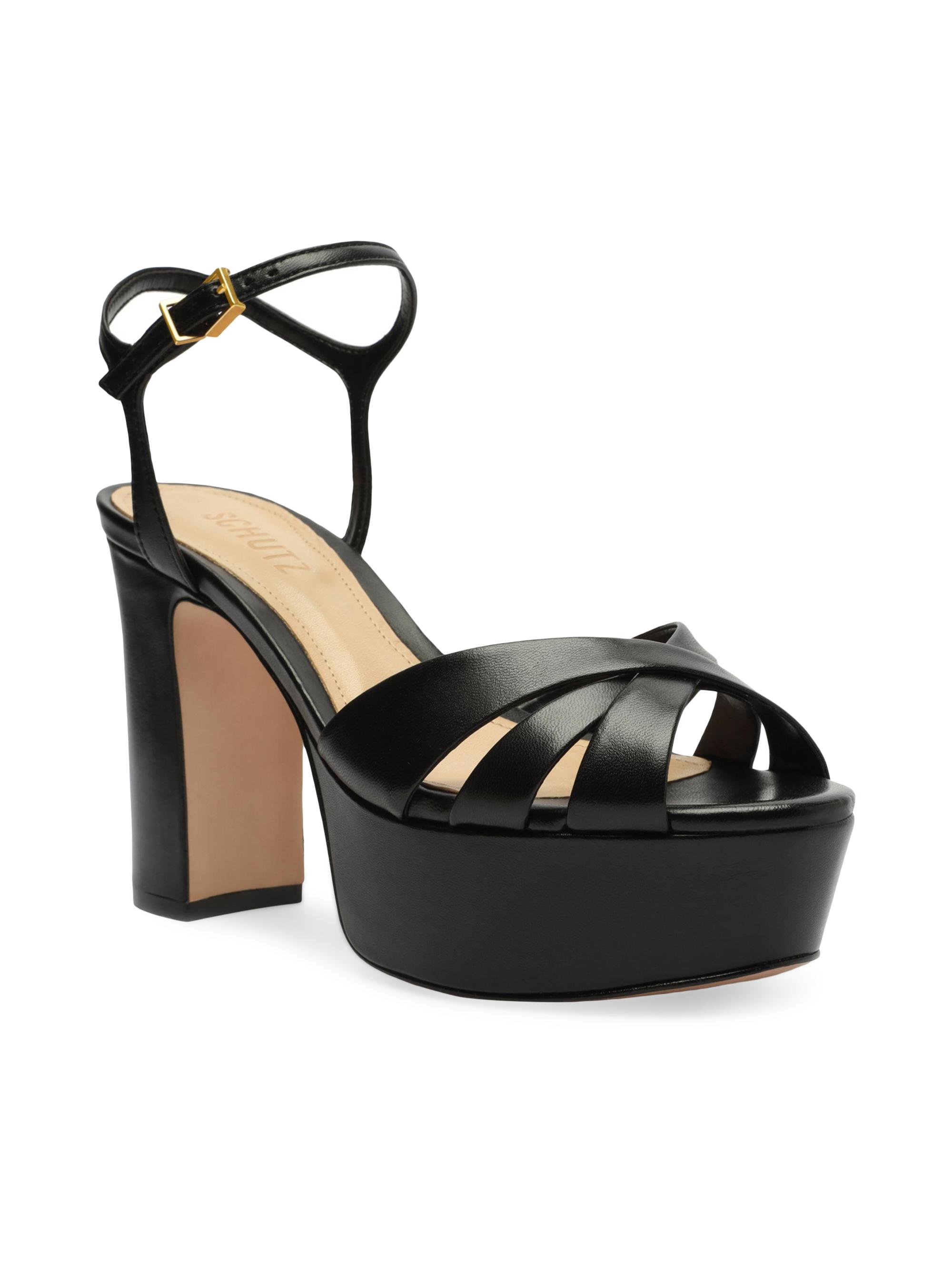 Schutz Keefa 100MM Leather Platform Sandals | Saks Fifth Avenue