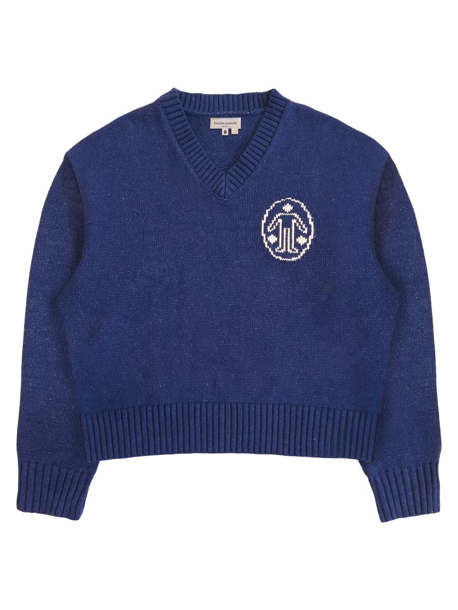 Untitled Artworks The Beginning Is The End Sw-Signature Knit V-Neck ...