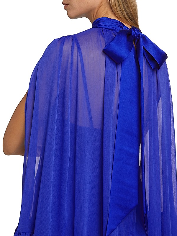 Shop Alice + Olivia Zenon Sheer Cape Minidress | Saks Fifth Shop Alice + Olivia Zenon Sheer Cape Minidress | Saks Fifth