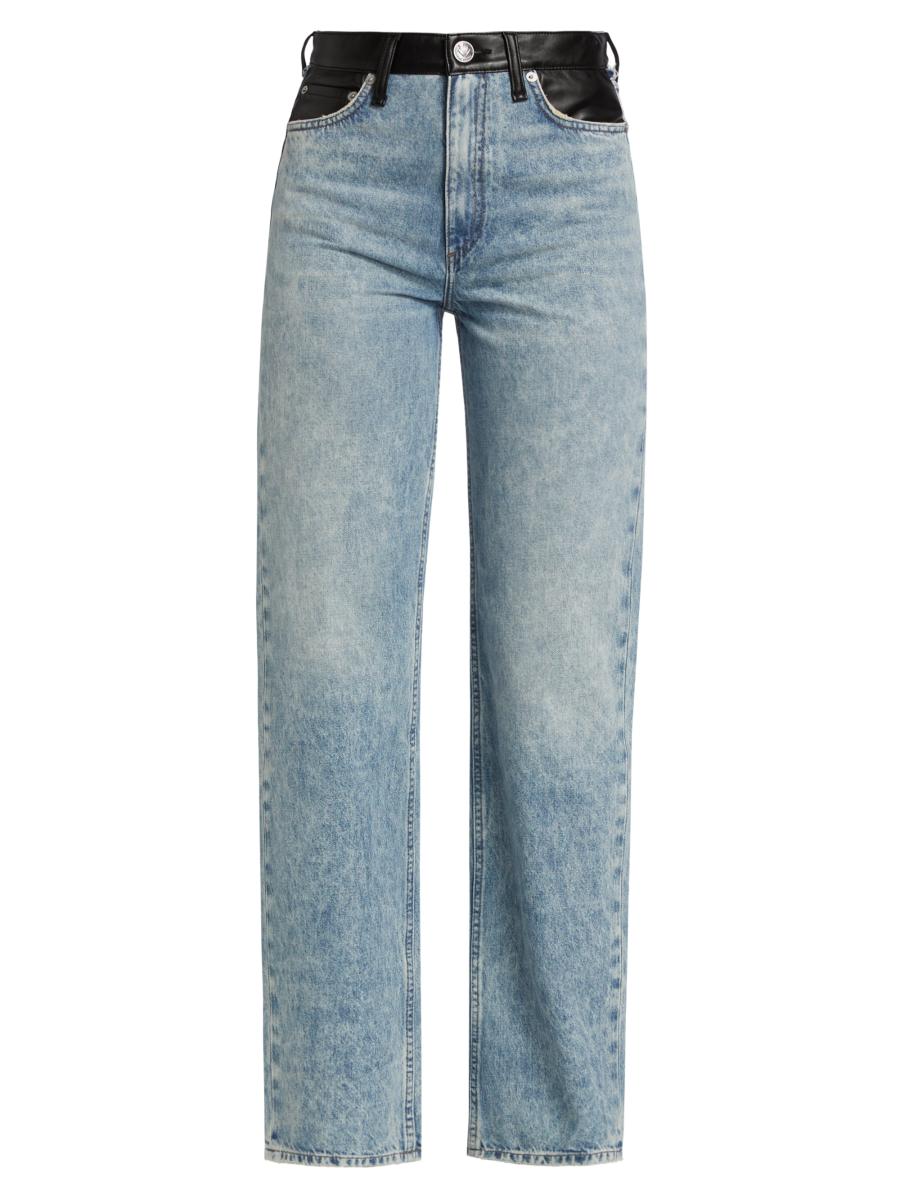 rag & bone Shea High-Rise Straight-Leg Combo Jeans | Saks Fifth Avenue