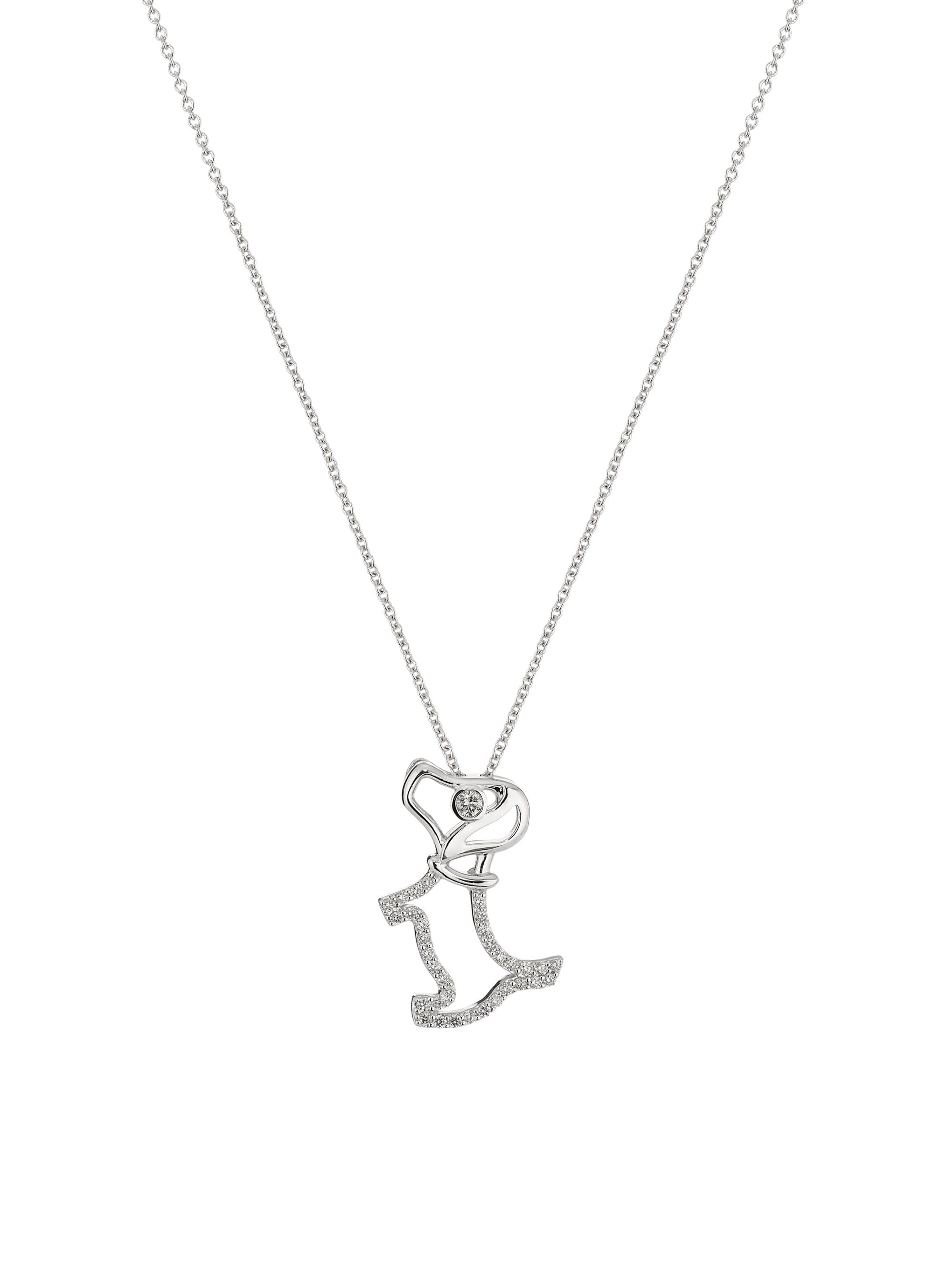 Roberto Coin Scottie Dog 18K Yellow Gold & 0.09 TCW Pendant Necklace ...