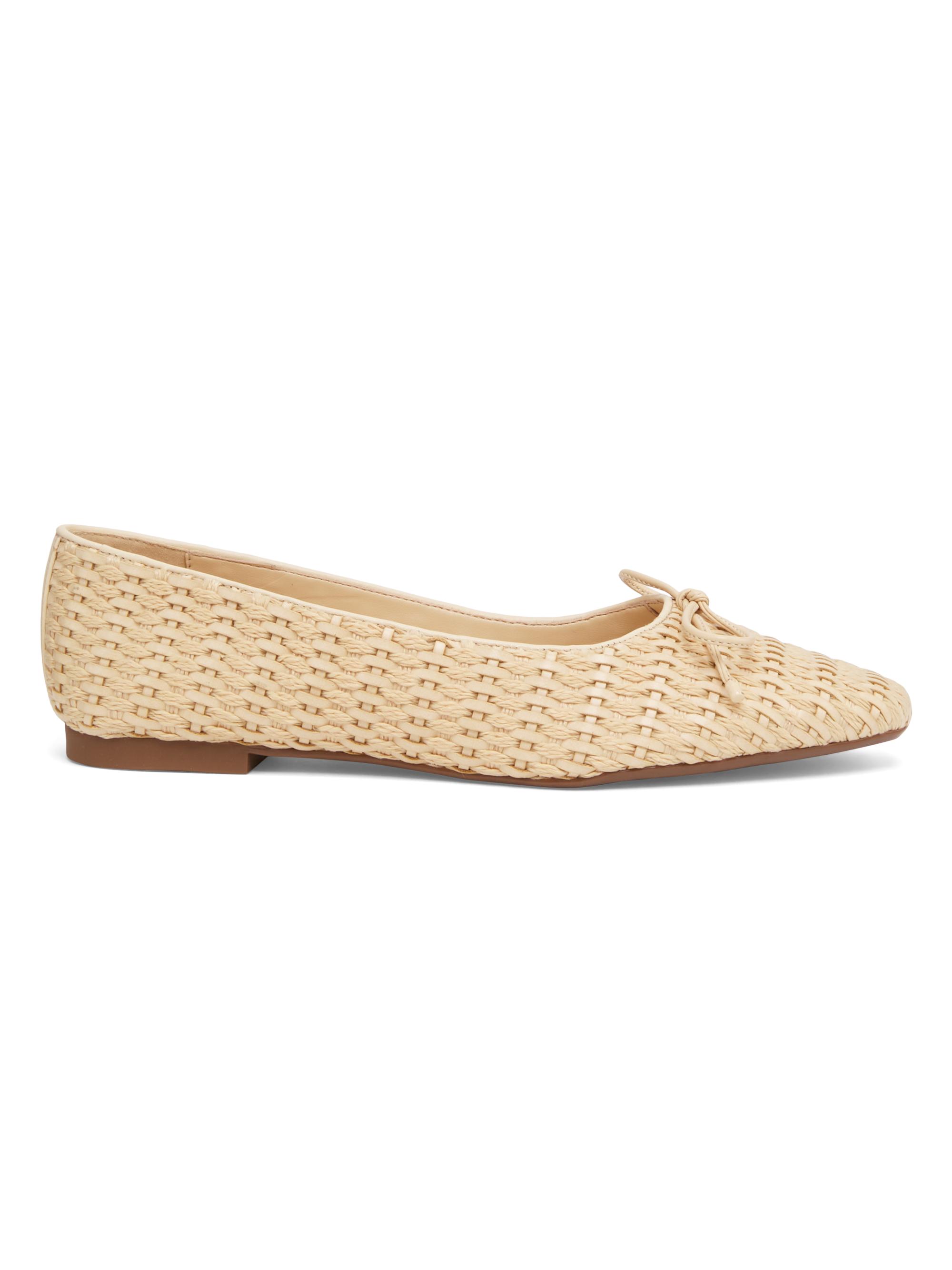 Shop Schutz Arissa Leather & Raffia Flats | Saks Fifth Avenue