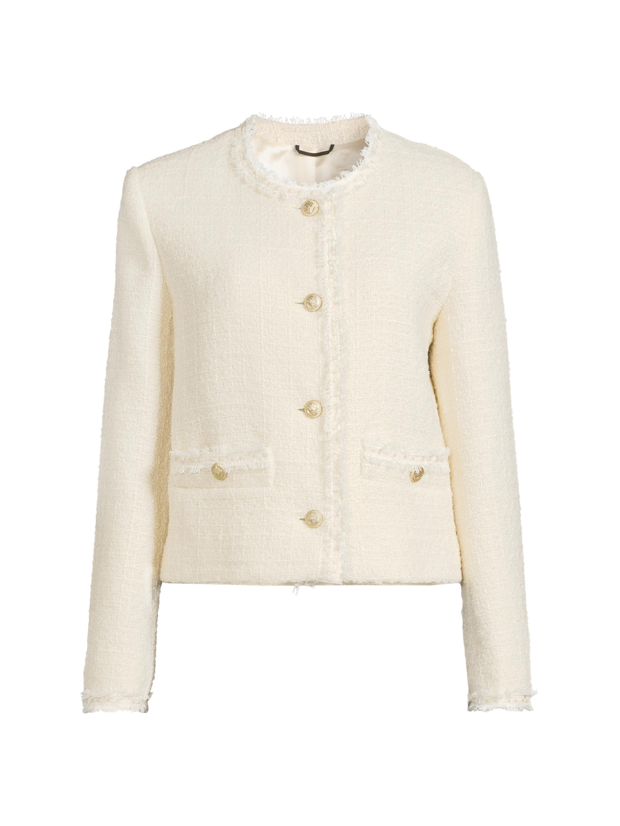 Shop Weekend Max Mara Balia Tweed Button-Down Jacket | Saks Fifth Avenue