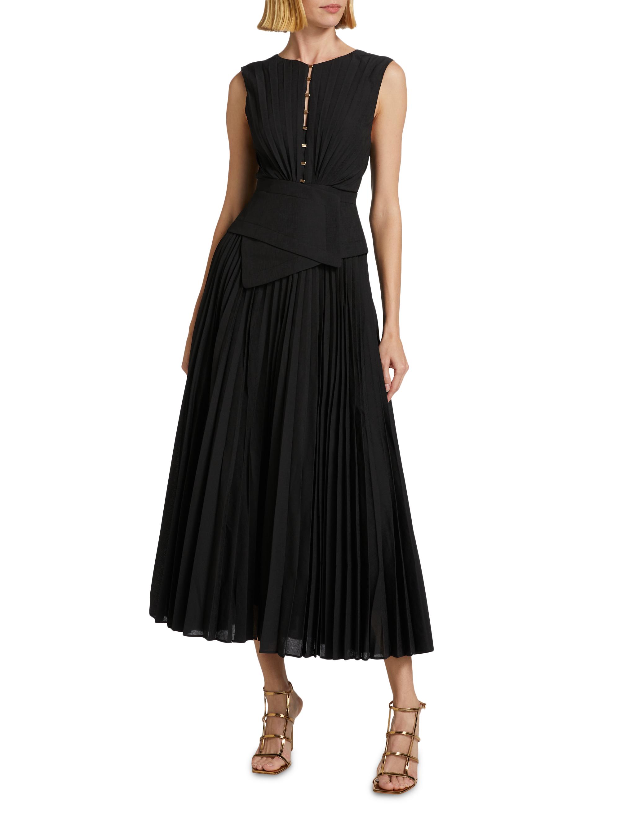 Acler Rhodes Pleated Midi-Dress | Saks Fifth Avenue