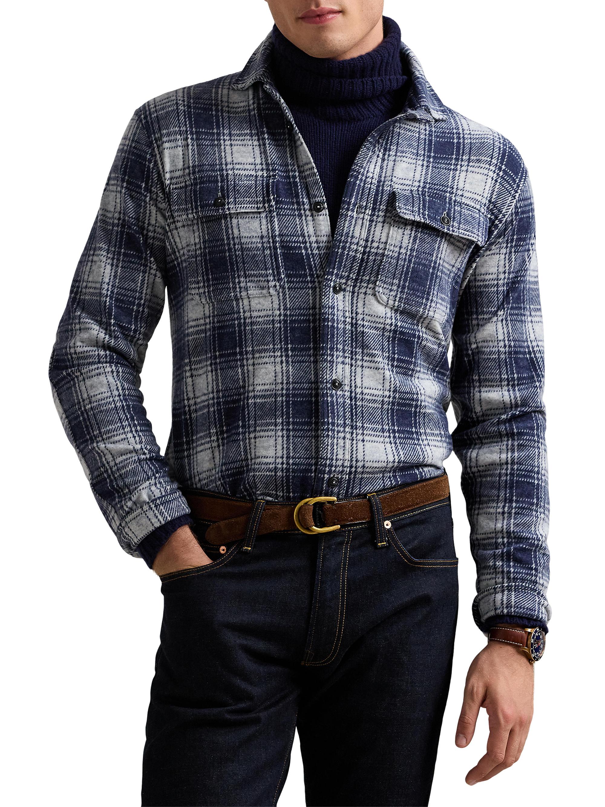 Polo Ralph Lauren Knit Plain Flannel Shirt | Saks Fifth Avenue