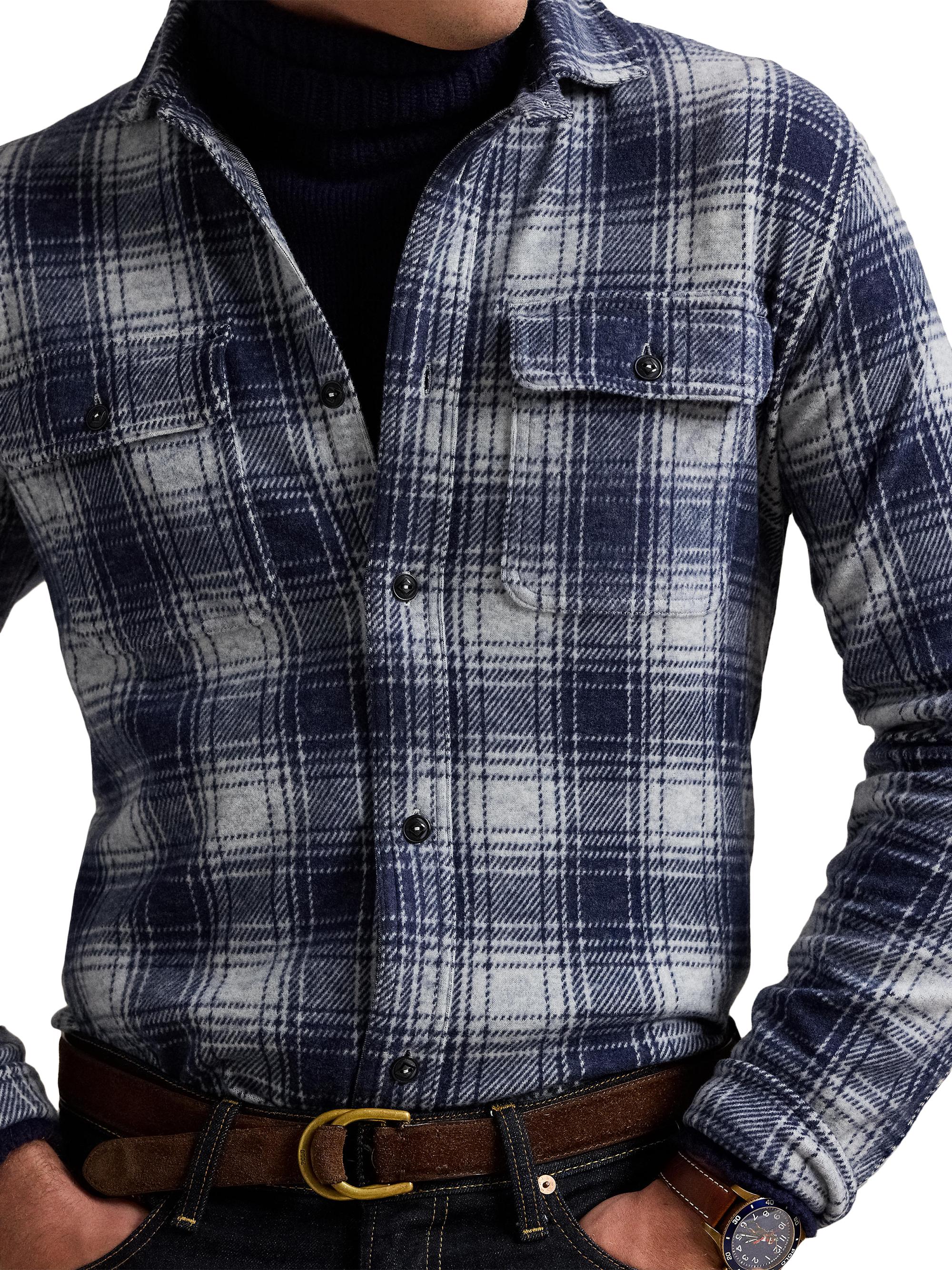 Polo Ralph Lauren Knit Plain Flannel Shirt | Saks Fifth Avenue
