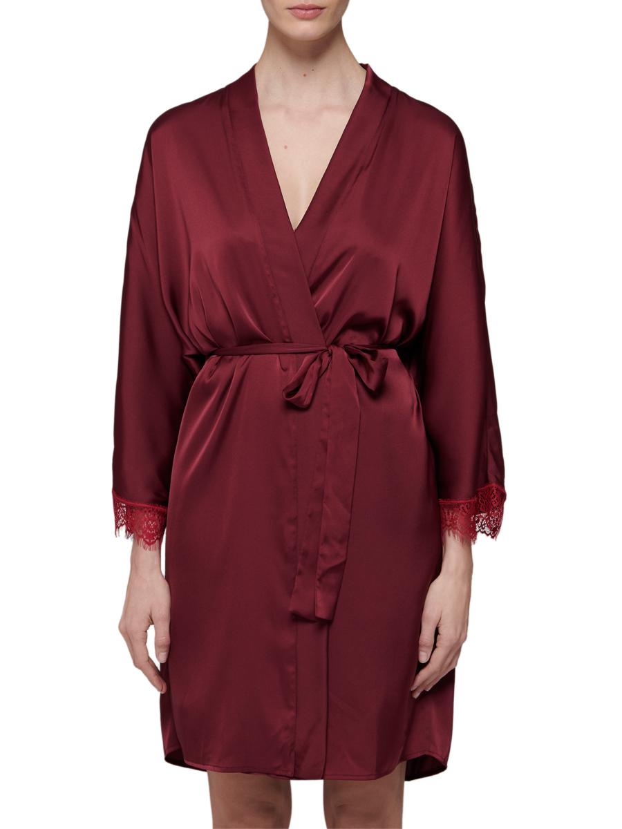 Simone Pérèle Satin Secrets Lace-Trimmed Robe | Saks Fifth Avenue
