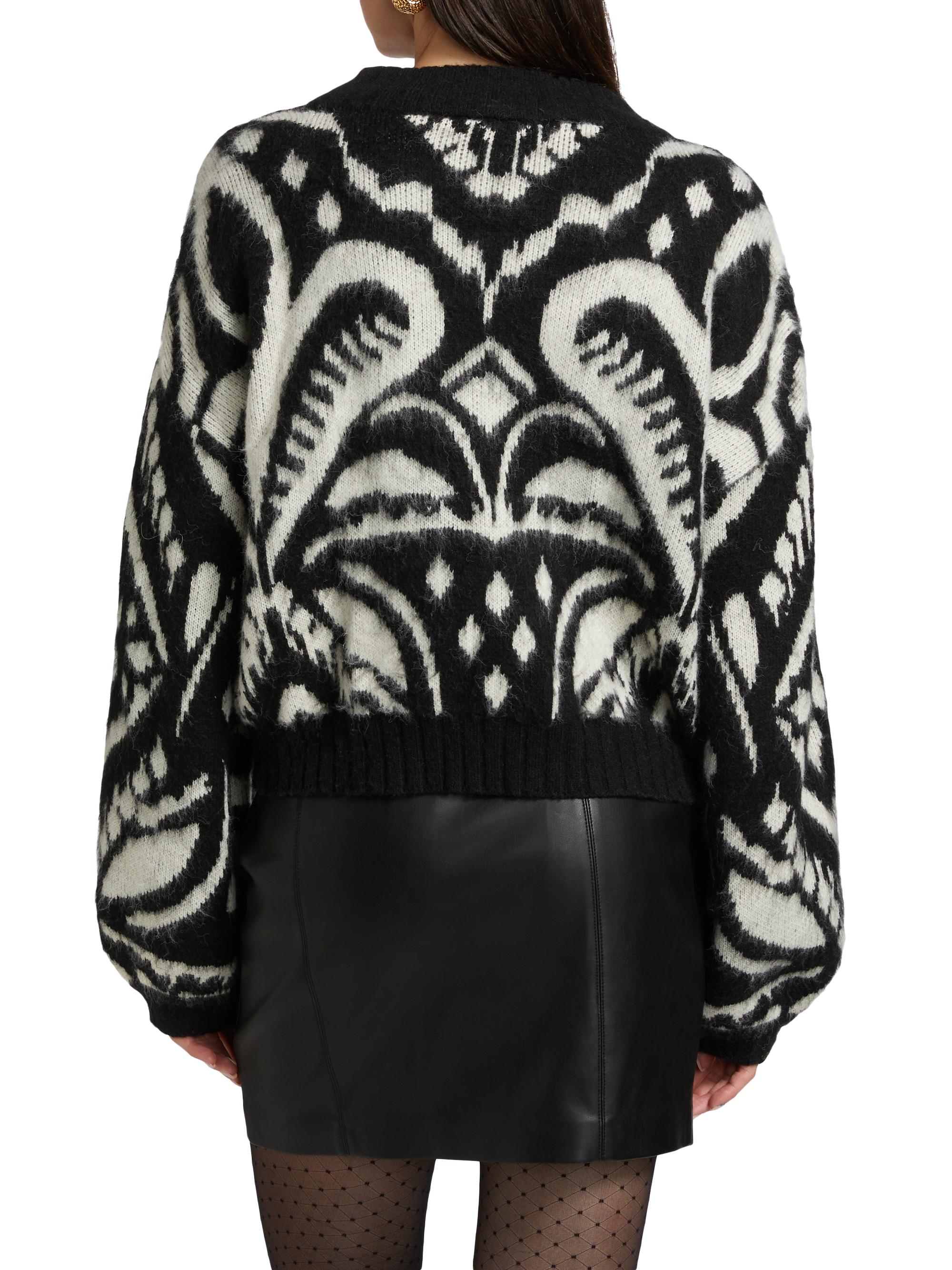 Farm Rio Pineapple Ikat Knit Crewneck Sweater | Saks Fifth Avenue