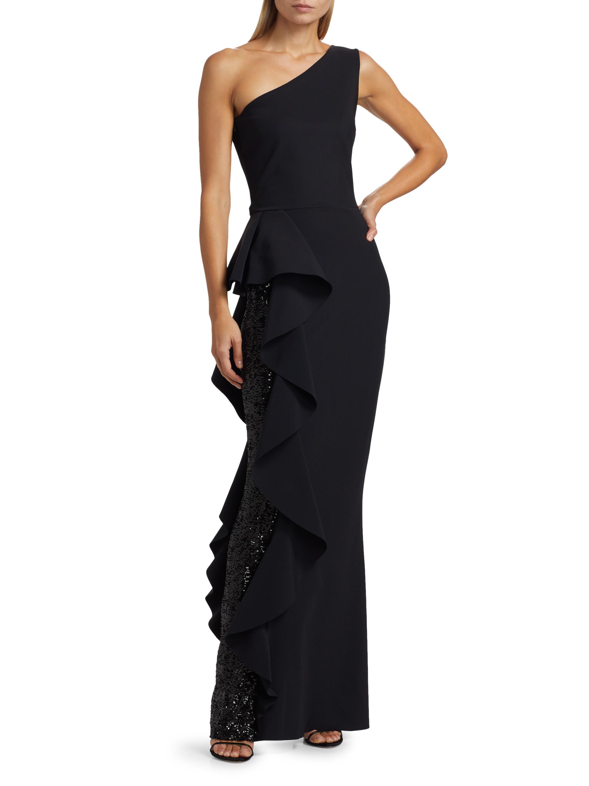 Shop Chiara Boni La Petite Robe Yulya Paillettes Sequined One-Shoulder ...