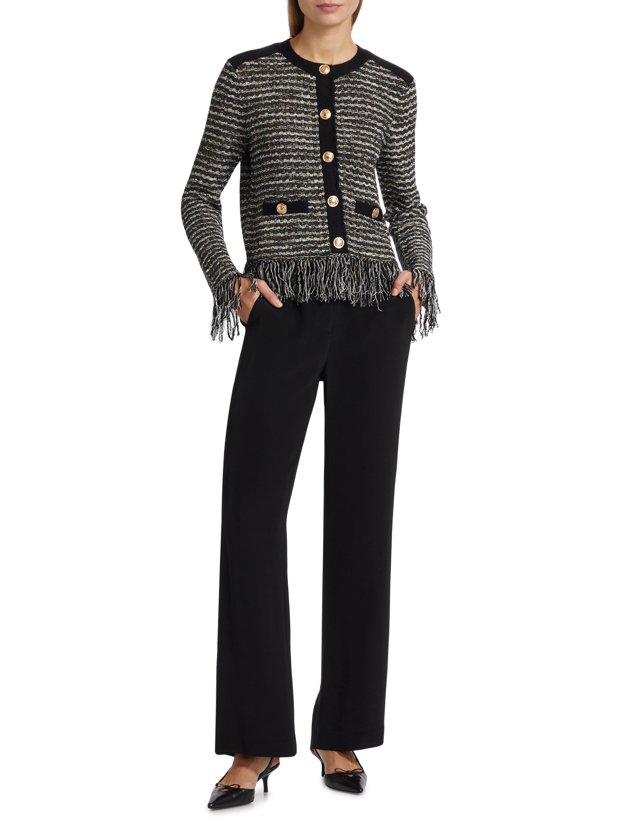 Milly Fringe Tweed Jacket | Saks Fifth Avenue