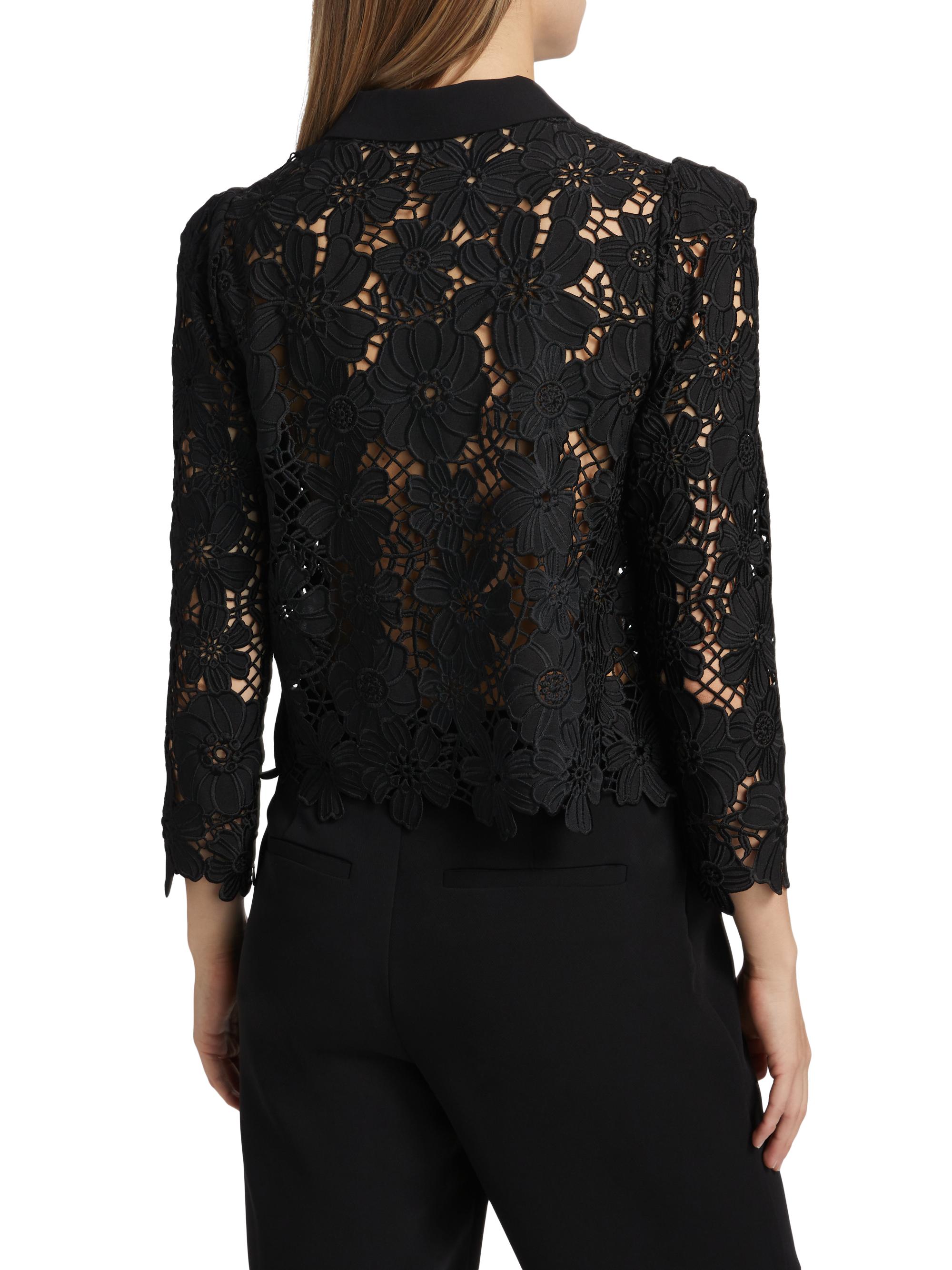Milly June Lace Button-Front Shirt | Saks Fifth Avenue