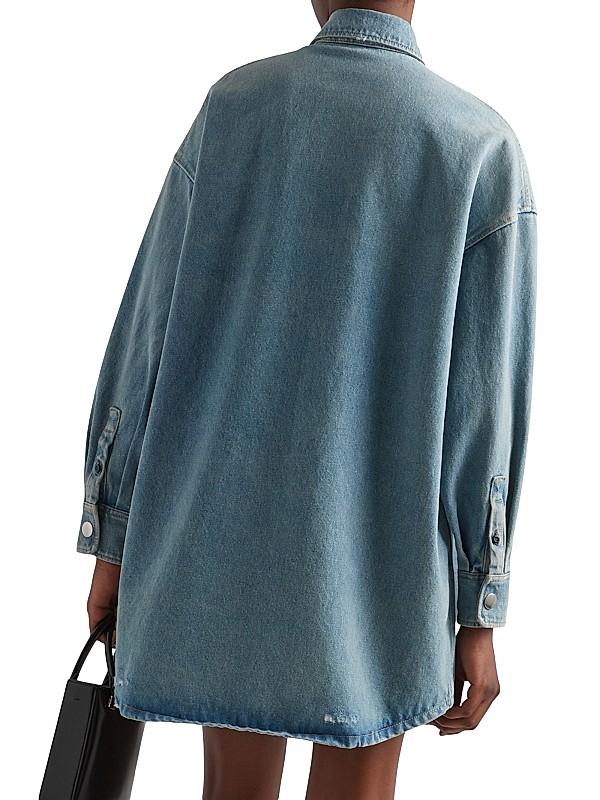 Shop Prada Oversized Denim Shirt | Saks Fifth Avenue Shop Prada Oversized Denim Shirt | Saks Fifth Avenue