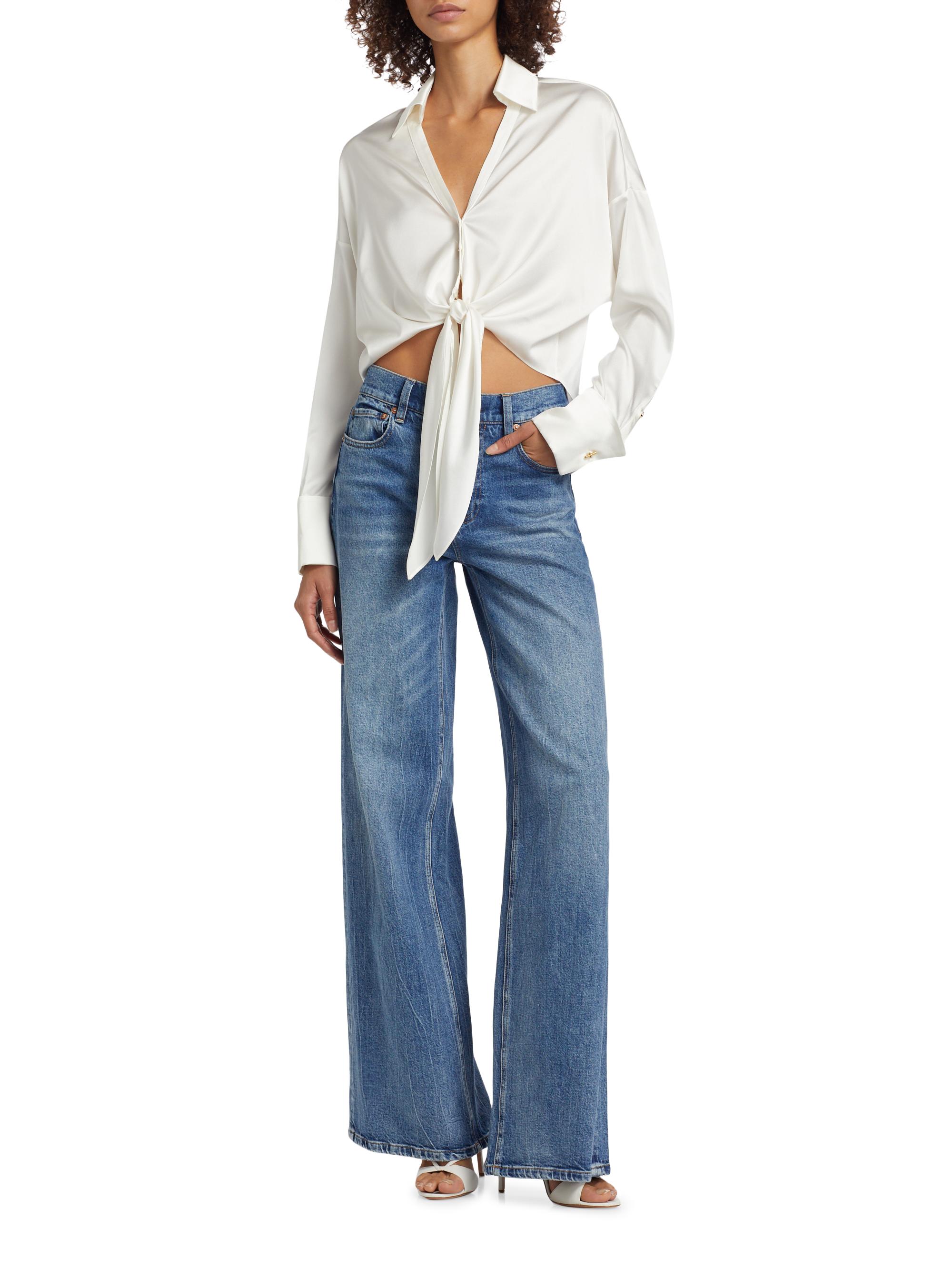 Ramy Brook Farrah Silk Tie-Front Shirt | Saks Fifth Avenue