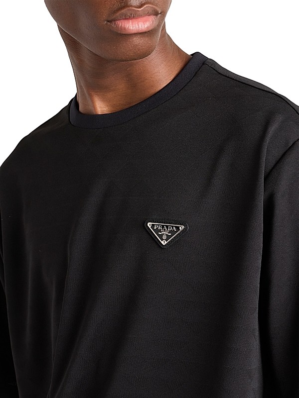 Shop Prada Technical Jersey T-Shirt | Saks Fifth Avenue Shop Prada Technical Jersey T-Shirt | Saks Fifth Avenue