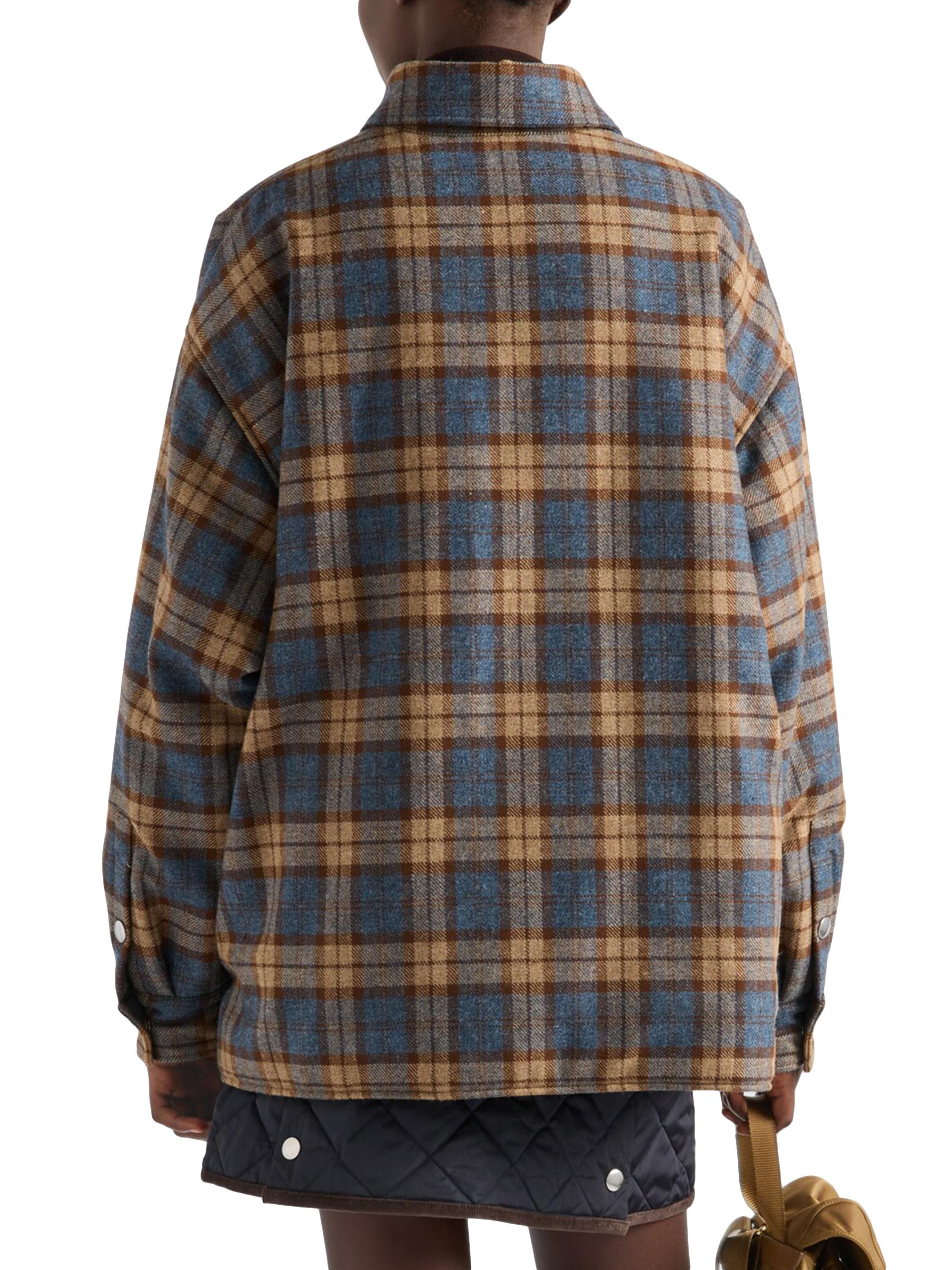 Prada Checked Wool Twill Lumberjack Jacket | Saks Fifth Avenue