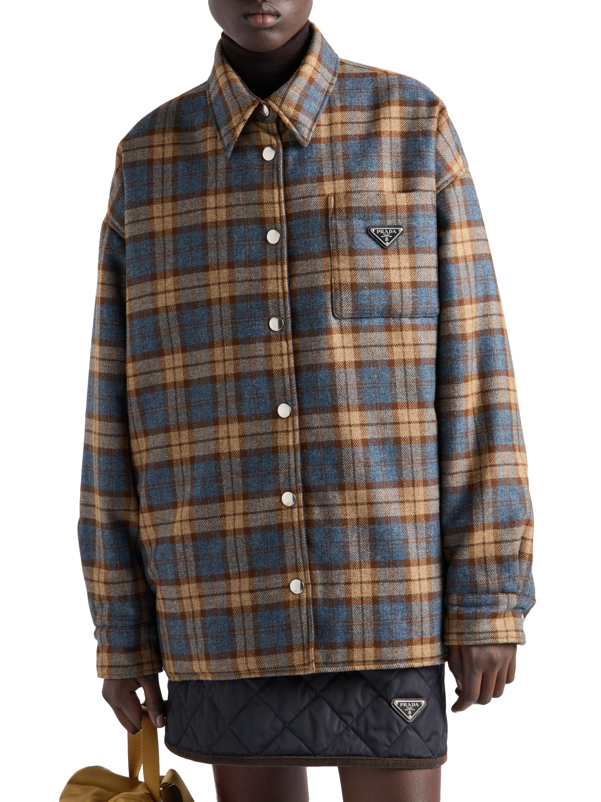 Prada Checked Wool Twill Lumberjack Jacket | Saks Fifth Avenue