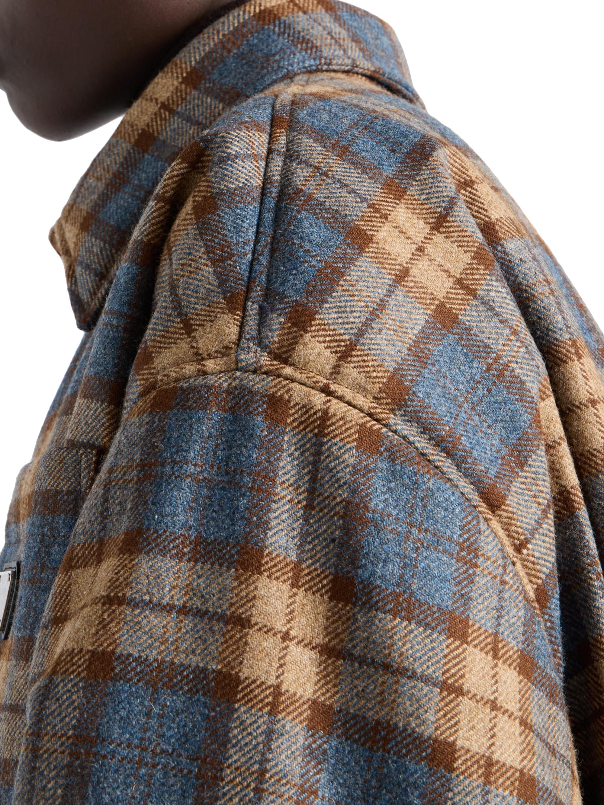 Prada Checked Wool Twill Lumberjack Jacket | Saks Fifth Avenue