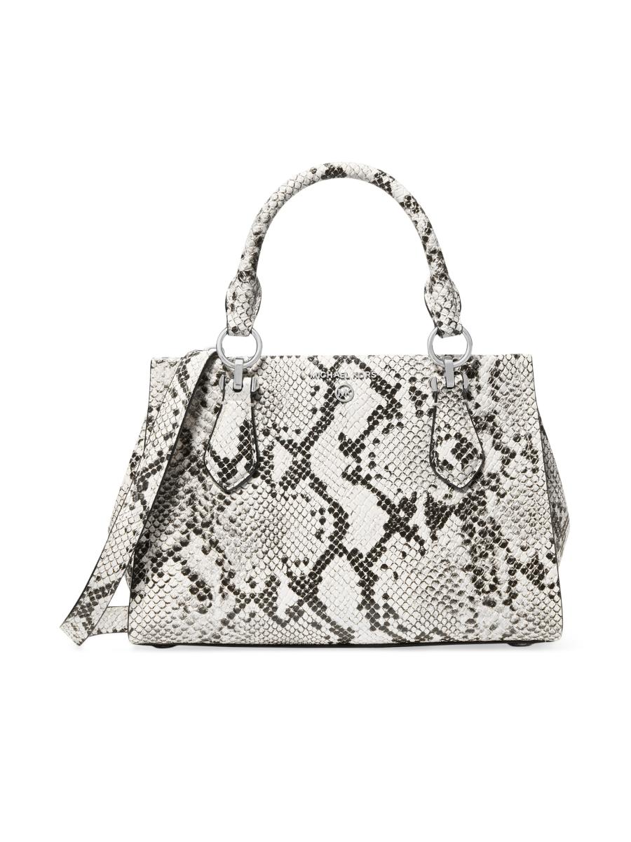 MICHAEL Michael Kors Snake-Print Leather Top Handle Bag | Saks Fifth Avenue