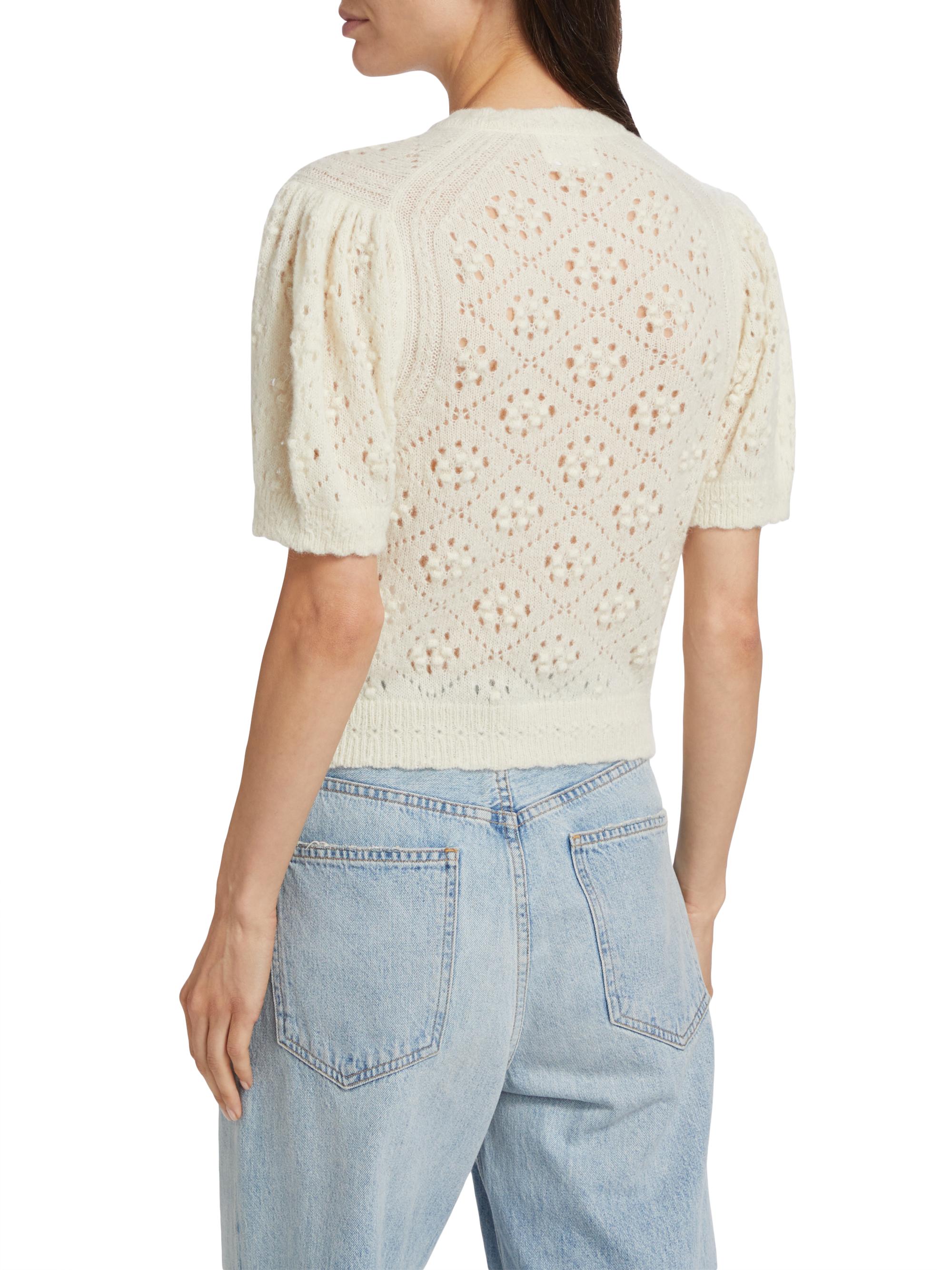 DÔEN Mirabelle Alpaca-Blend Short-Sleeve Cardigan | Saks Fifth Avenue