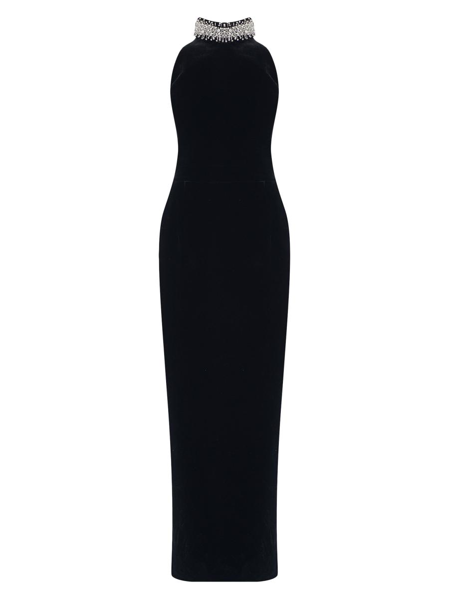 The New Arrivals Ilkyaz Ozel Hemingway Crystal-Embellished Silk Maxi ...