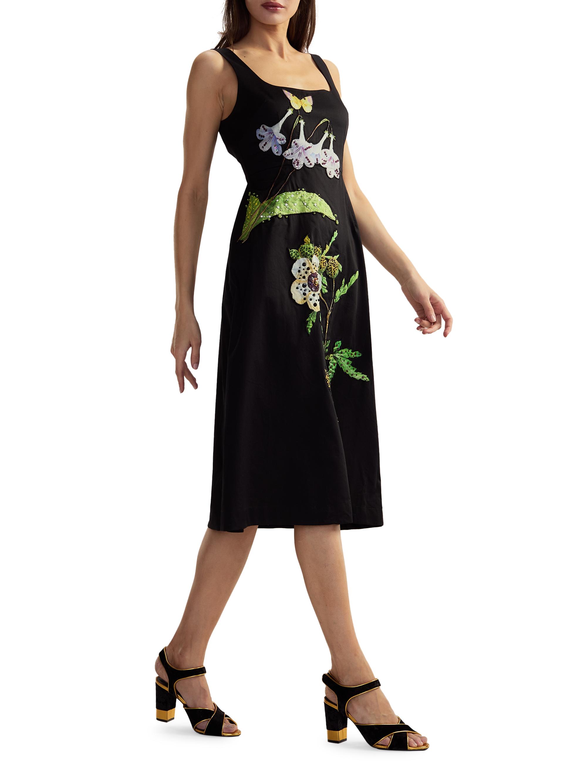 Cynthia Rowley Floral Cotton Midi-Dress | Saks Fifth Avenue