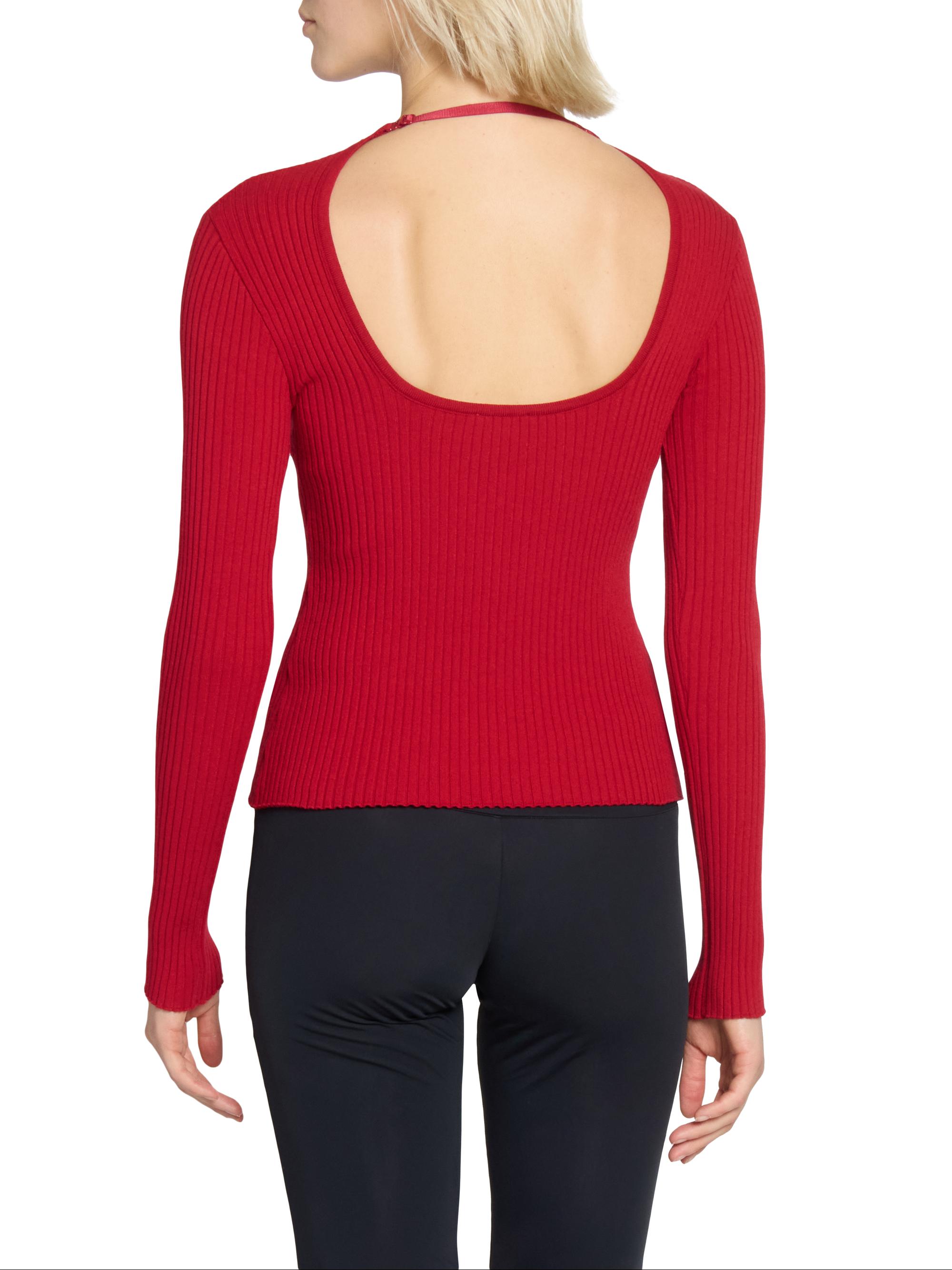 Courreges Ribbed Open-Back Sweater | Saks Fifth Avenue