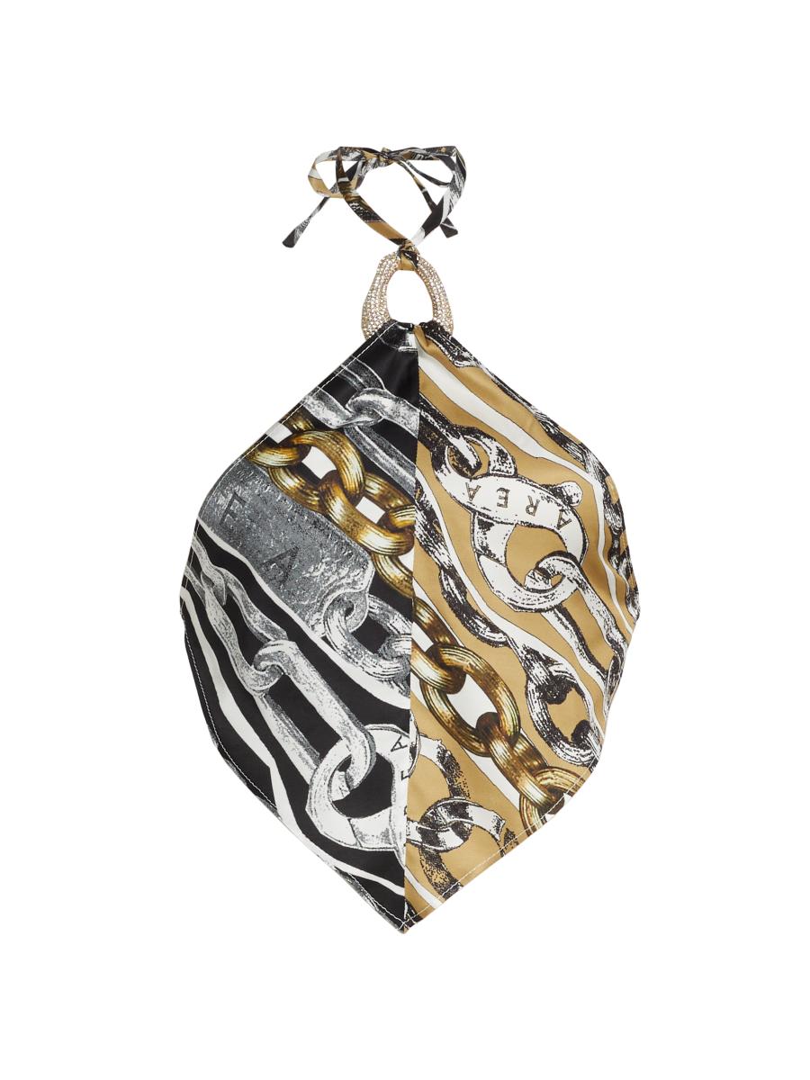 Area Chain Printed Crystal Link Handkerchief Top | Saks Fifth Avenue